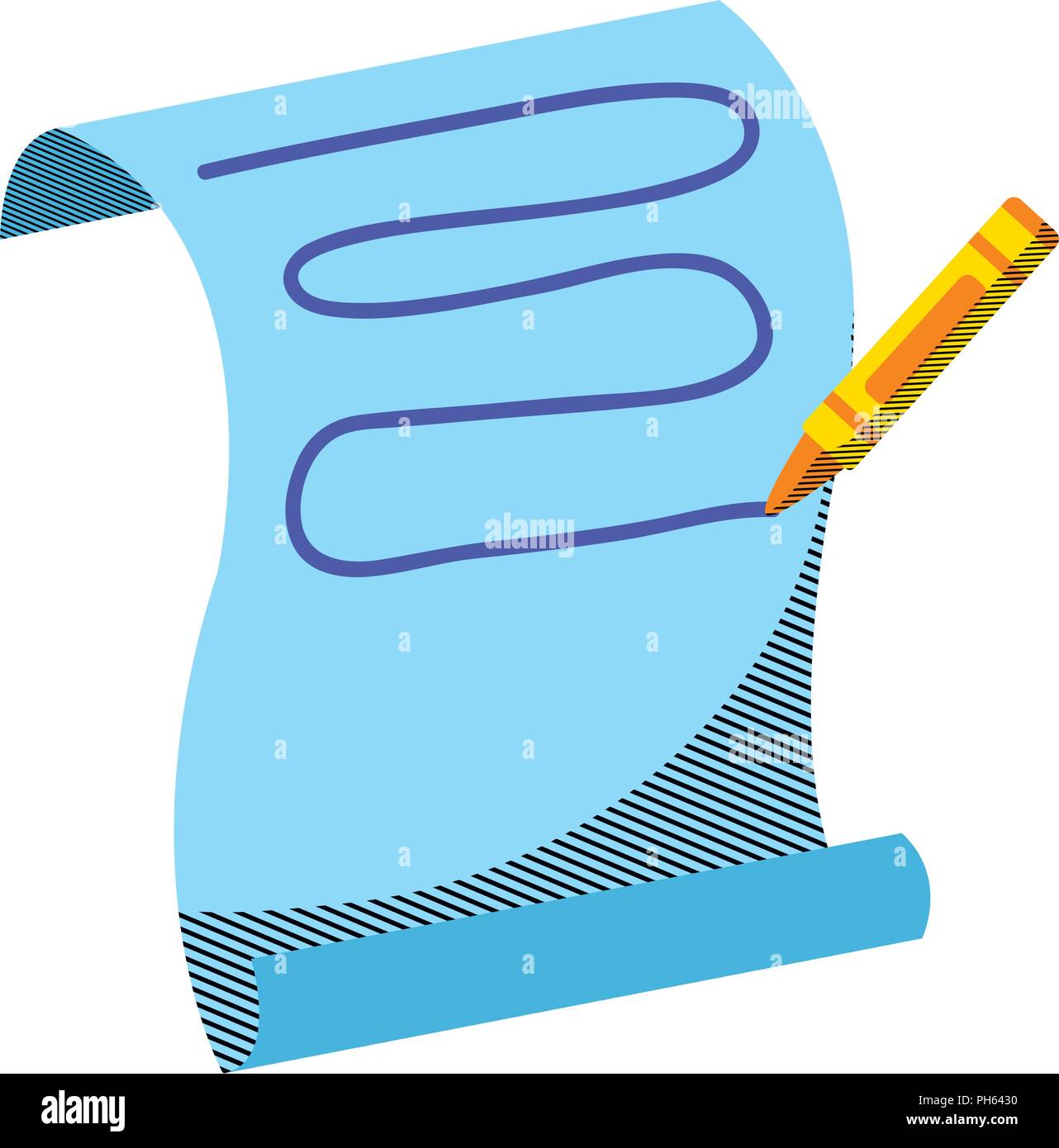 crayon pencil writing in the sheet paper Stock Vector Image & Art - Alamy