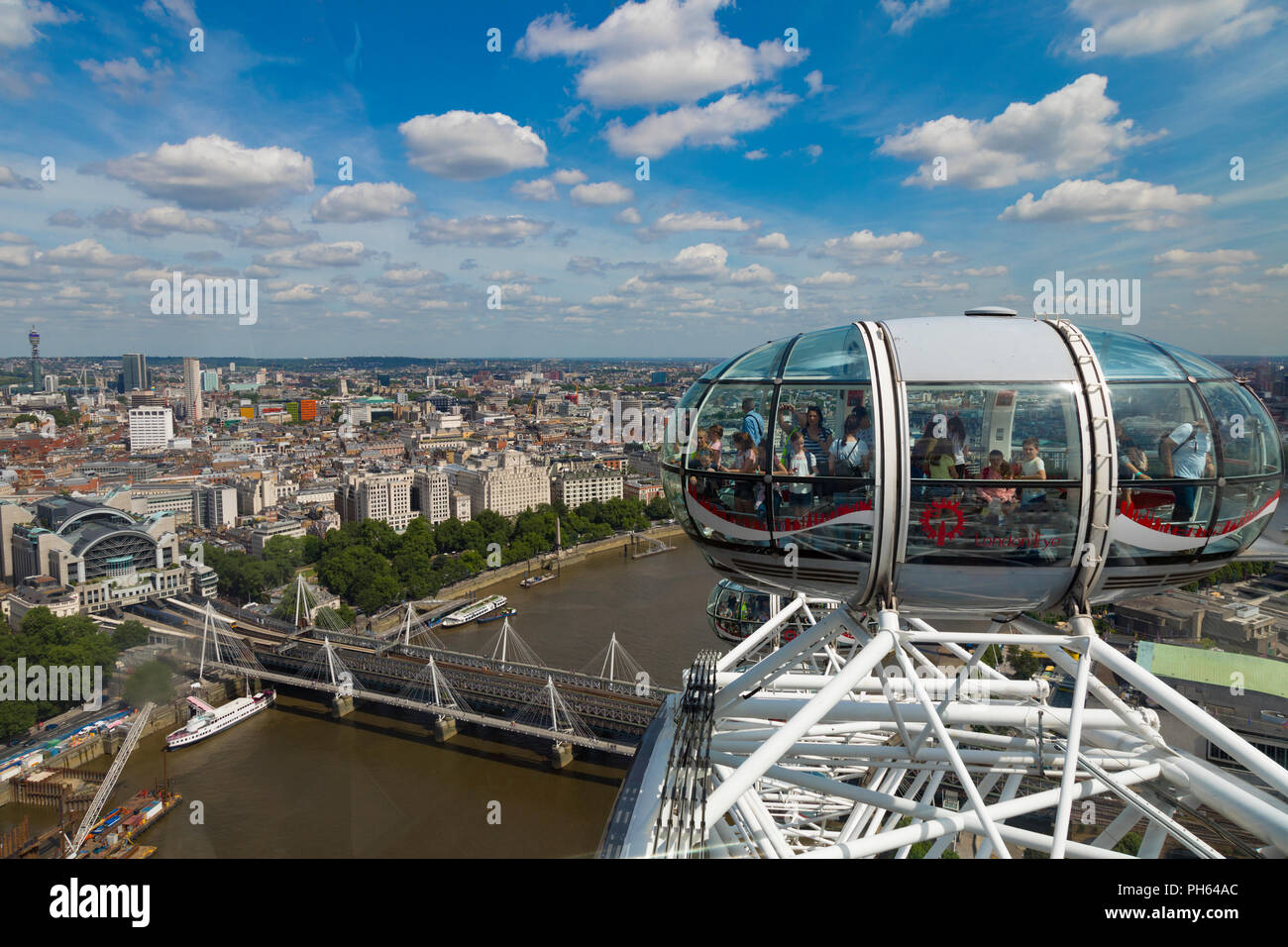 Aerial View of London England from the London Eye Stock Photo - Alamy