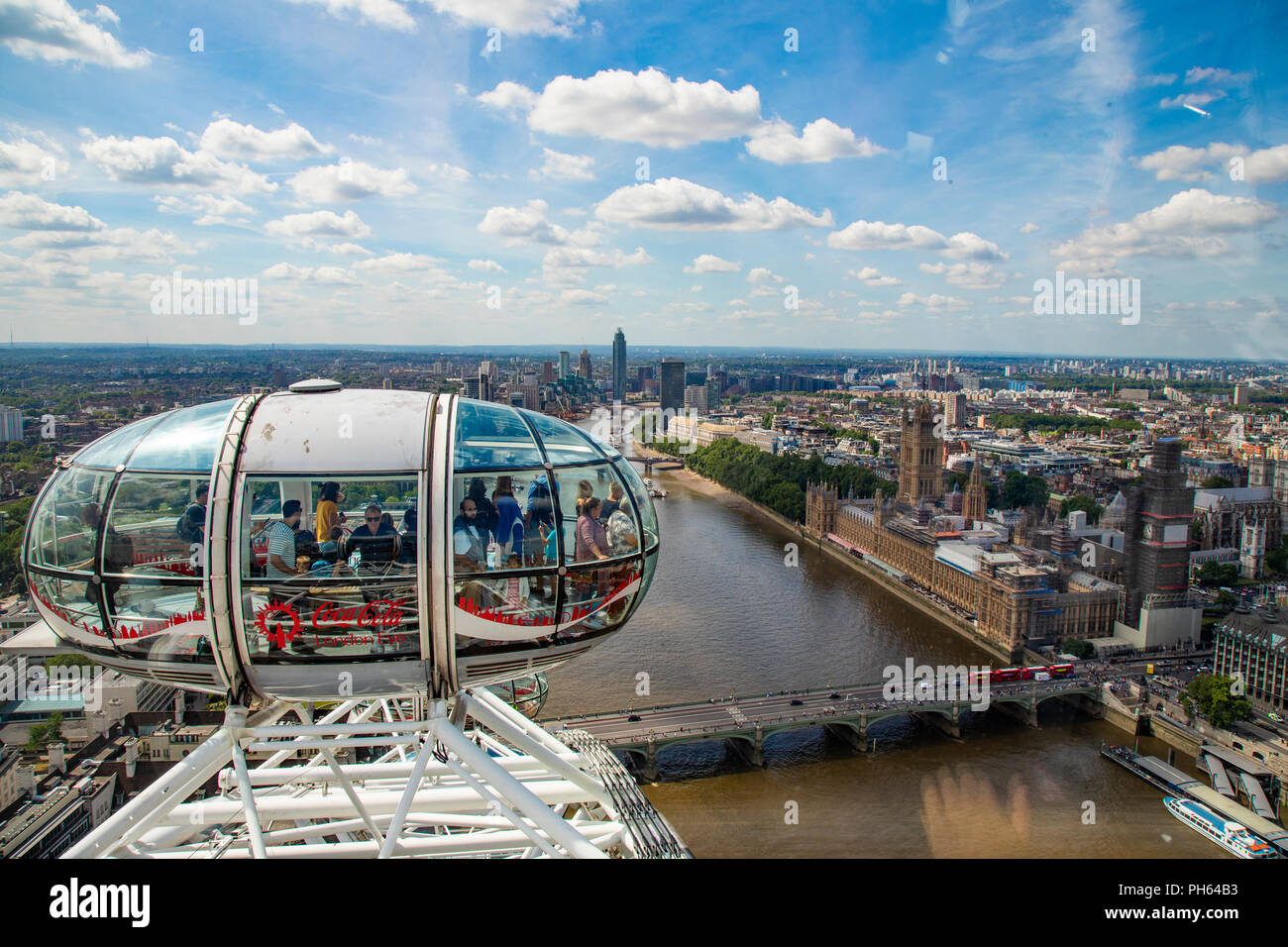 Aerial View of London England from the London Eye Stock Photo - Alamy