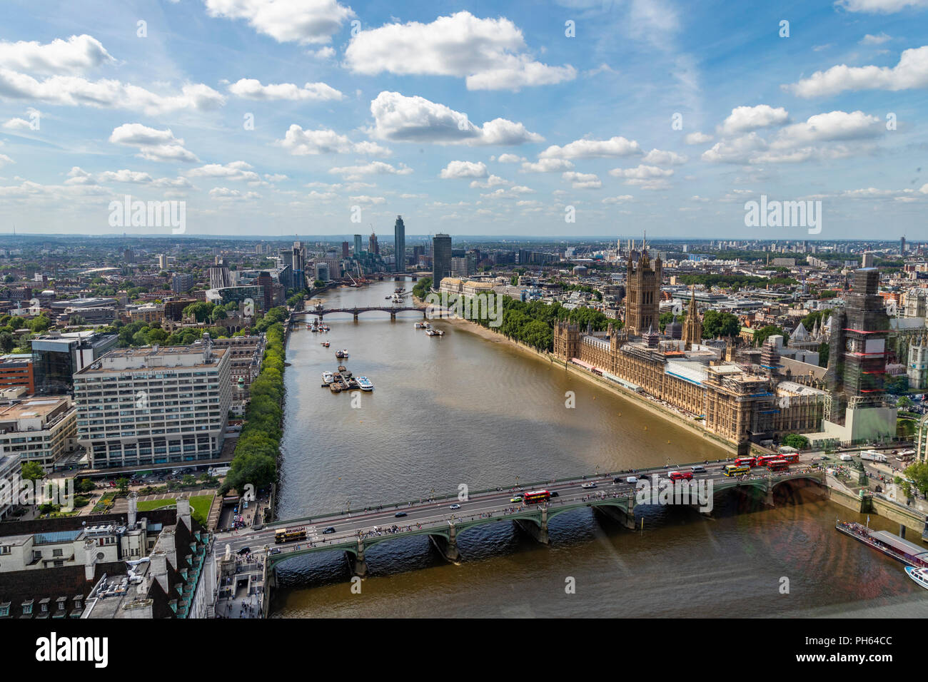 Aerial View of London England from the London Eye Stock Photo - Alamy