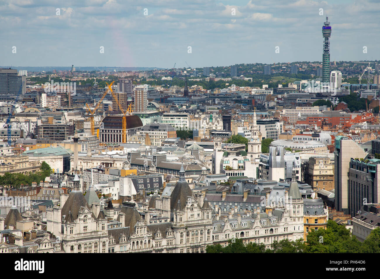 Aerial View of London England from the London Eye Stock Photo - Alamy