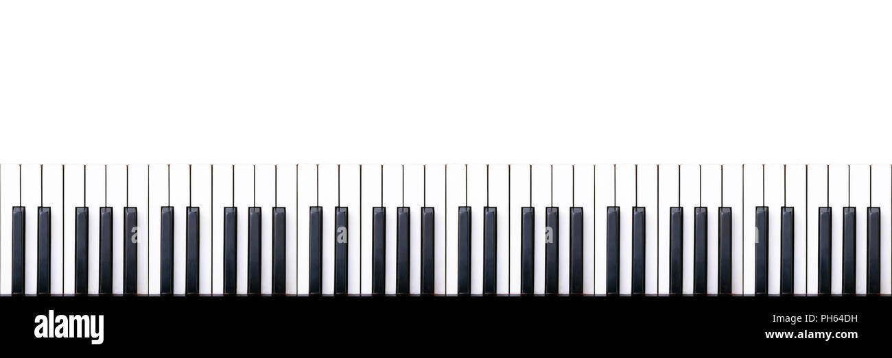 Endless keyboard. Seamless loopable piano keys pattern isolated on ...
