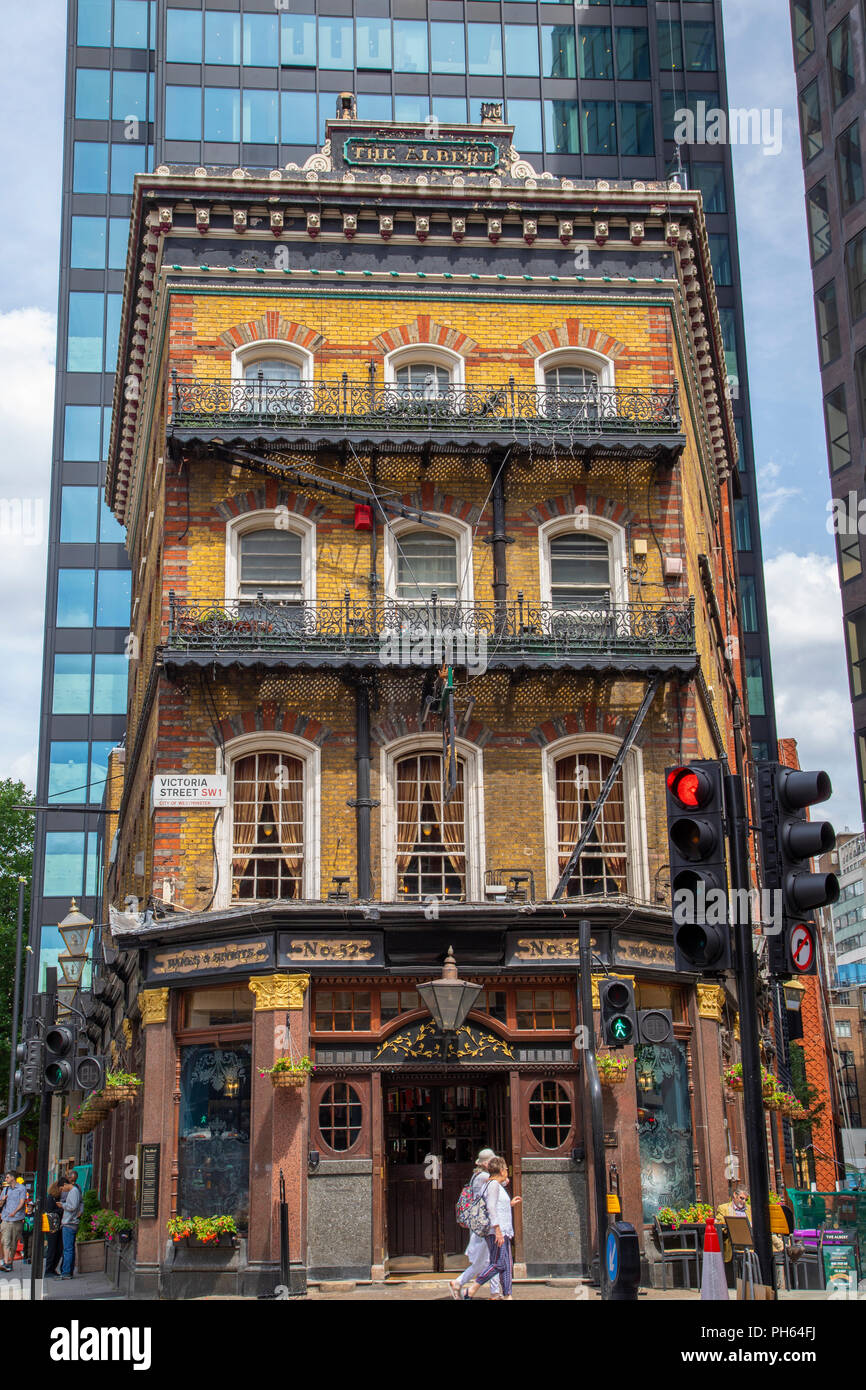 classic old English architecture style building in modern London ...