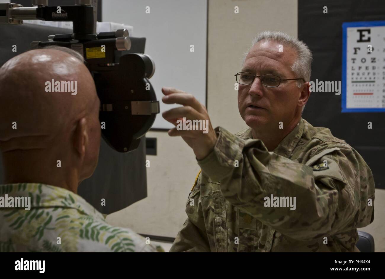 Maj. Larry Decker, an optometrist in the U.S. Army Reserve assigned to ...