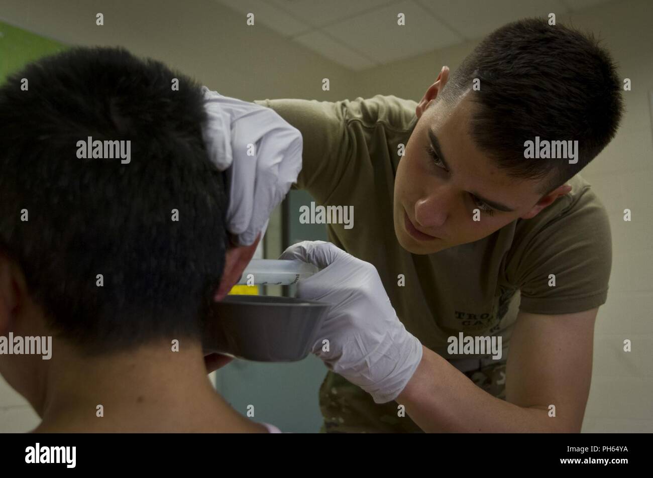 Spc. James C. Fuller, a healthcare specialist in the U.S. Army Reserve assigned to the 1984th U ...