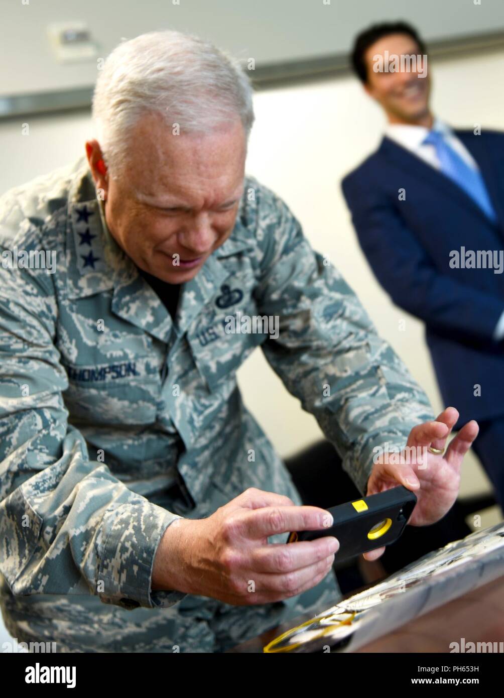 U.S. Air Force Lt. Gen. John F. Thompson, Commander, Space and Missile ...