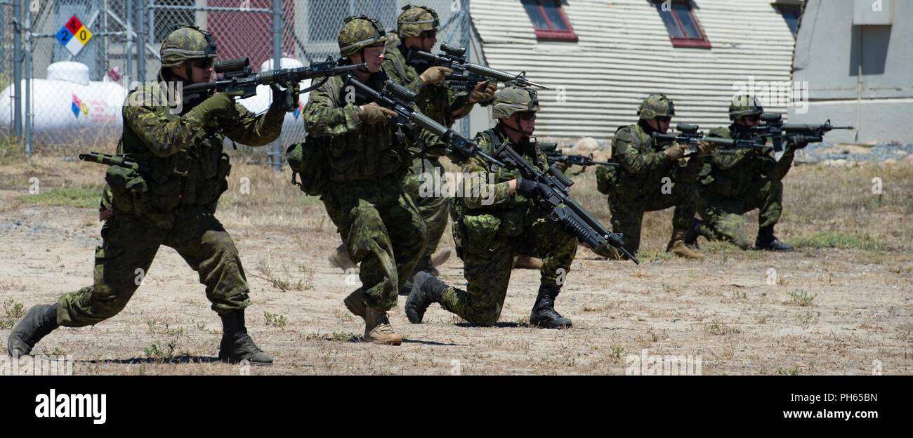 PENDLETON, Calif. - Canadian Army, 5 Platoon, 2nd Battalion Royal 22e ...