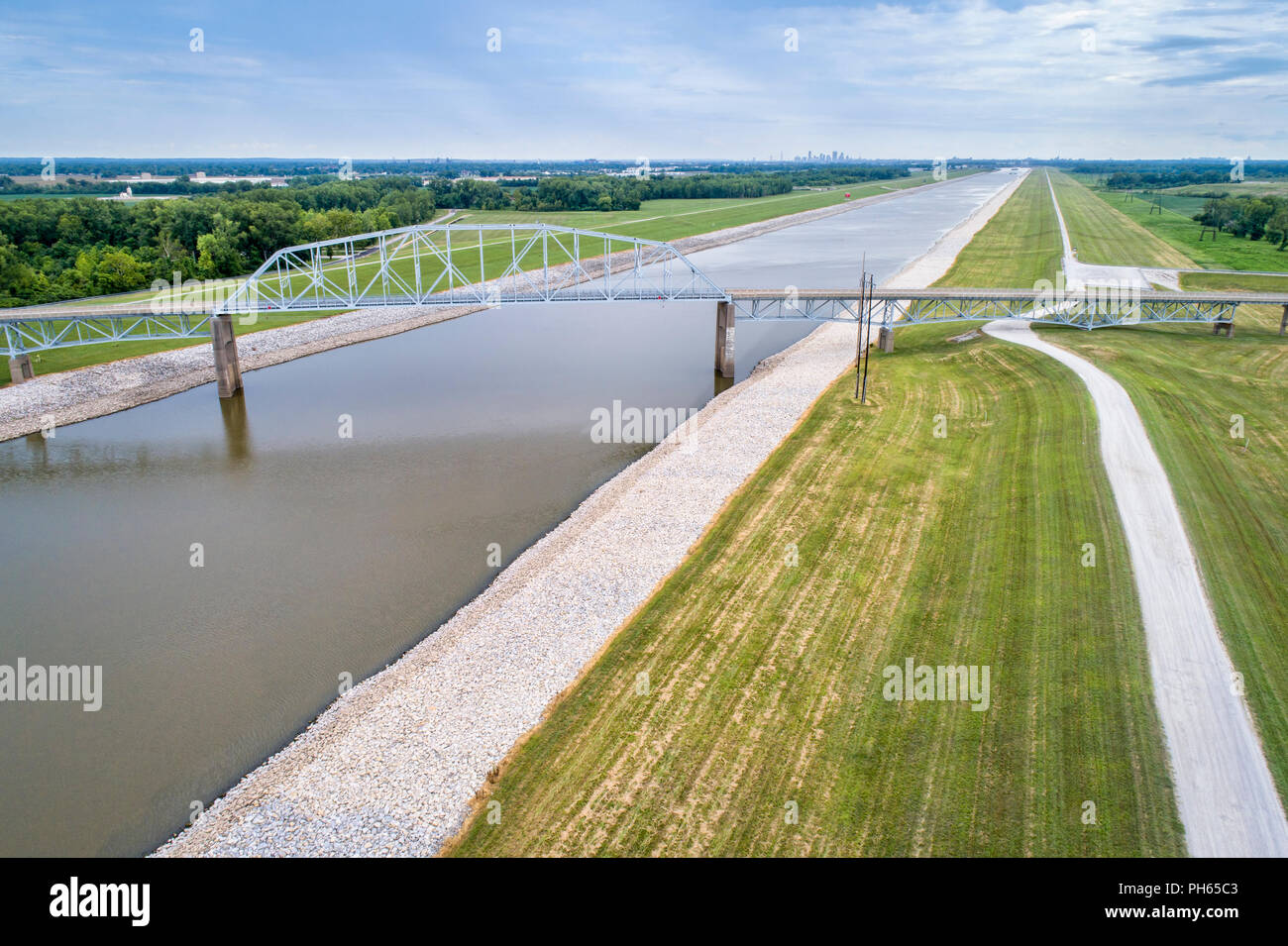 bridge over the Chain of Rocks Canal of MIssissippi River above St ...