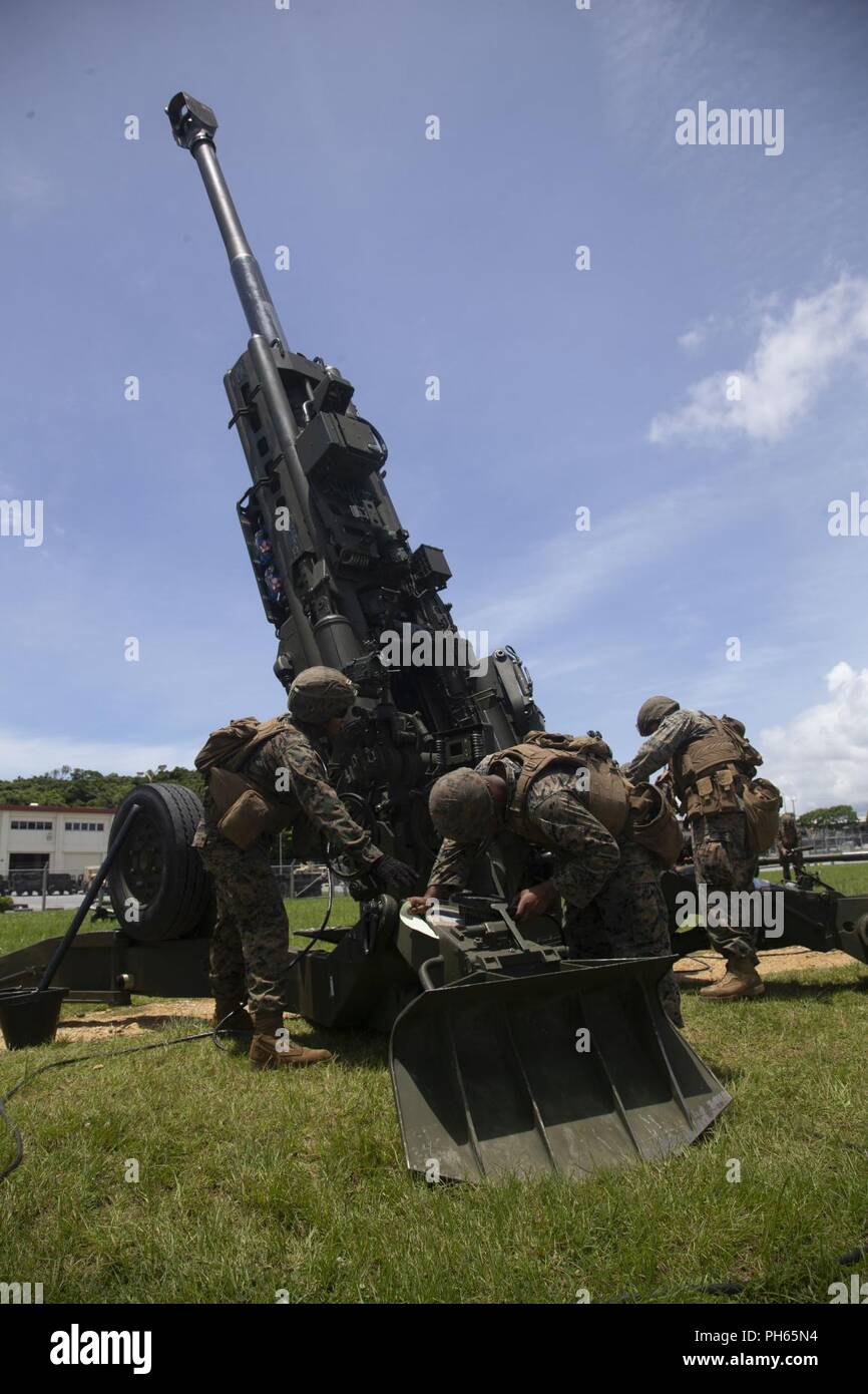 U.S. Marines with 3rd Battalion, 12 Marine Regiment test the furthest ...