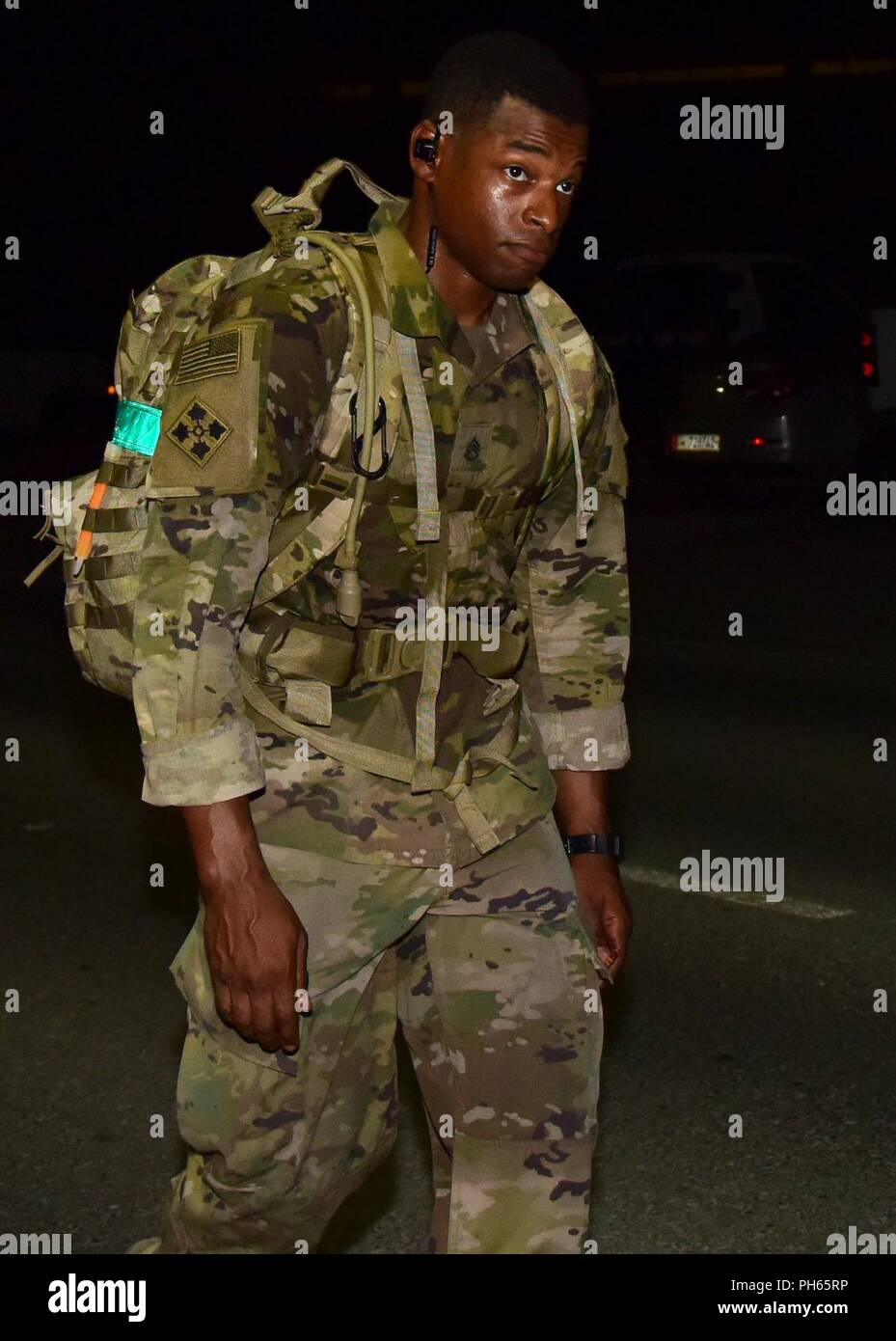 U.S. Army Staff Sgt. Michael Bell, a section sergeant with Headquarters ...