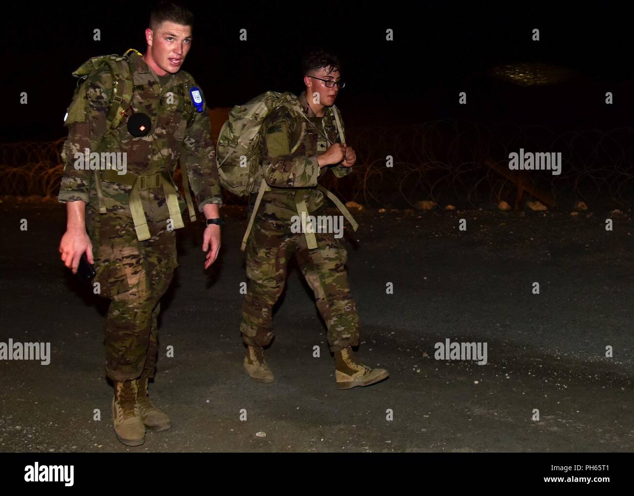 U.S. Army 1st Lt. Taylor Andrews, Bravo Battery executive officer, 5-52 ...