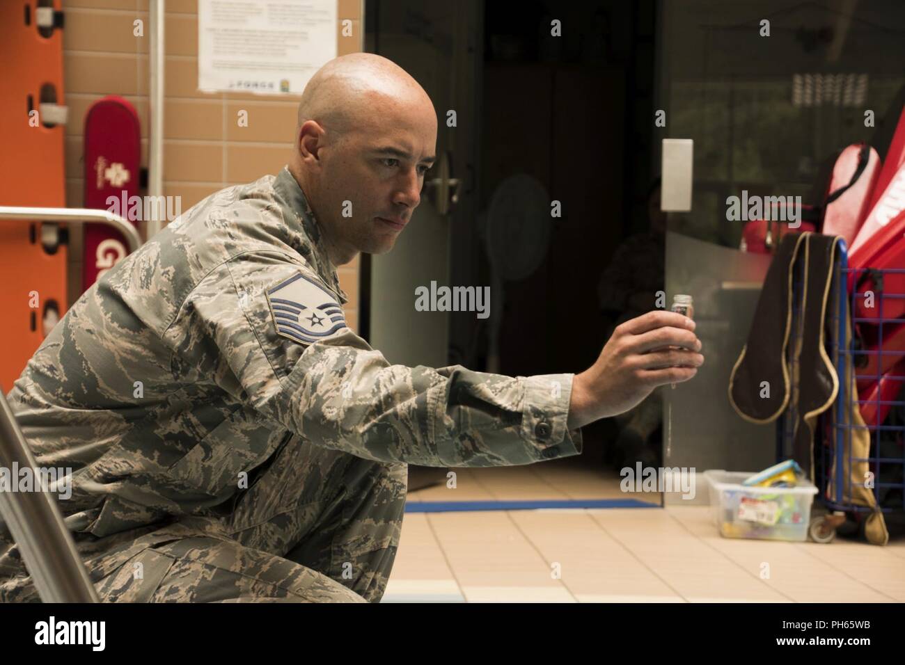 Master Sgt. Paul Roub, a bioenvironmental engineering technician from ...