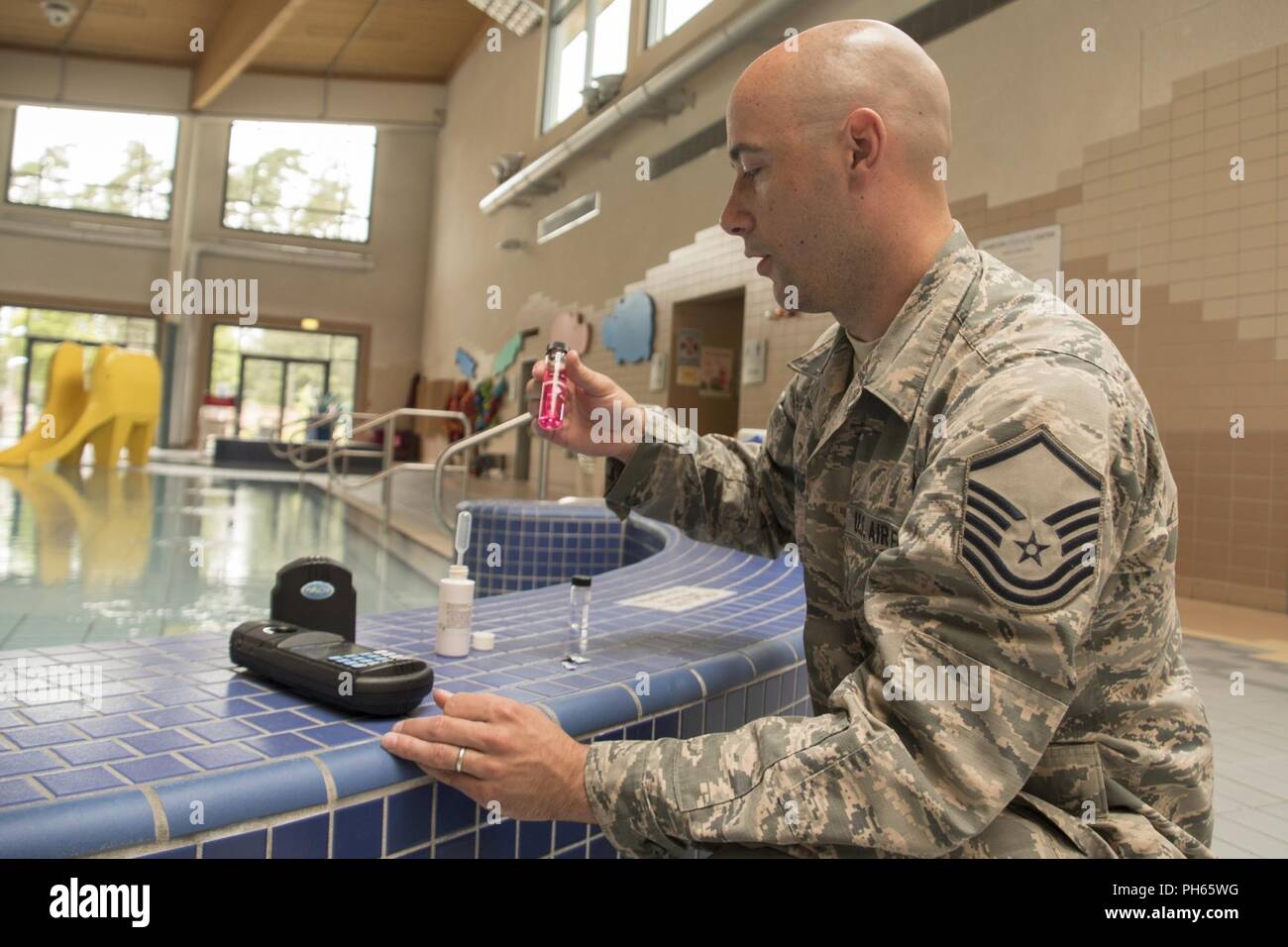 Master Sgt. Paul Roub, a bioenvironmental engineering technician from ...