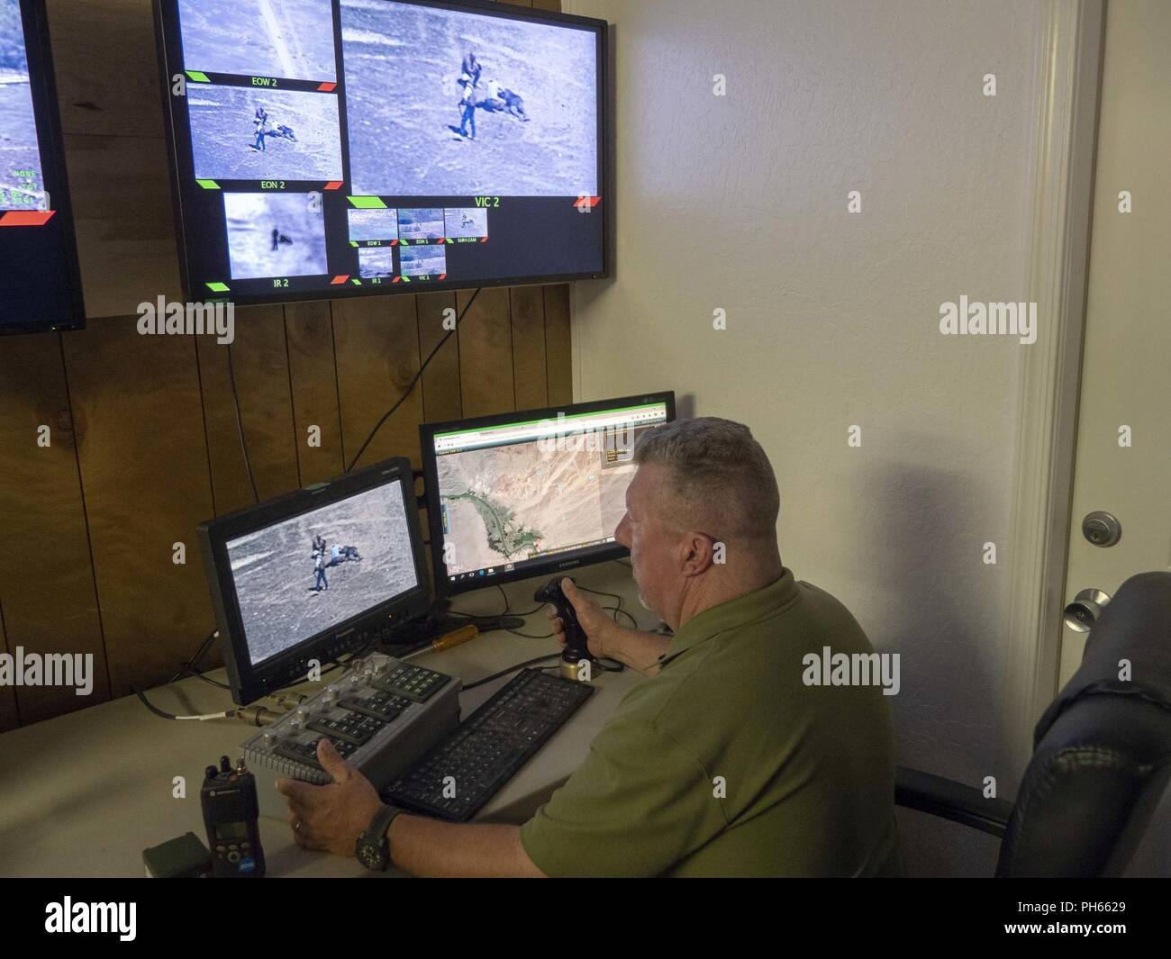 YUMA, Ariz. (June 18, 2018) - Aerostat camera operator, John Webb ...