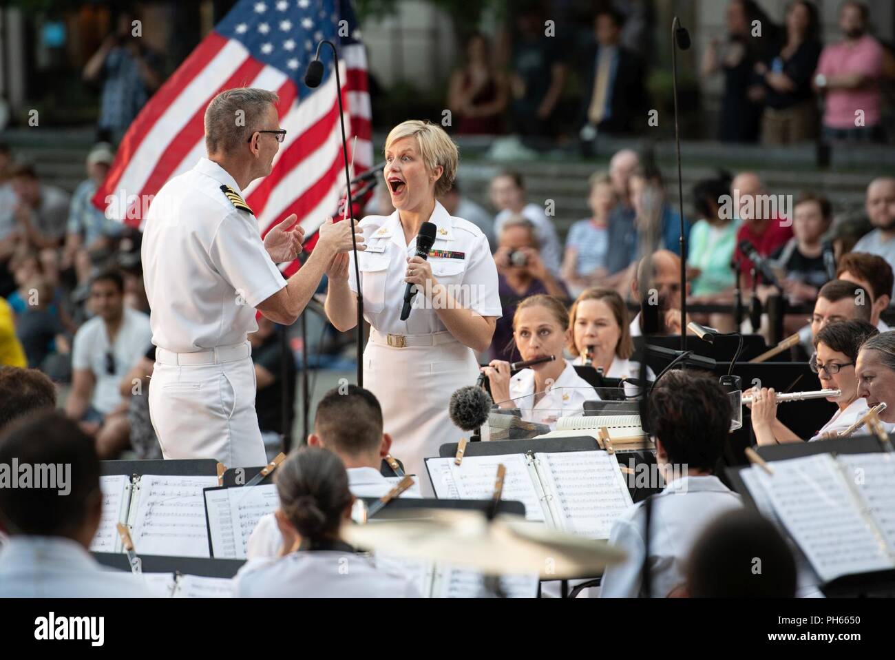 WASHINGTON (June 26, 2018) Musician 1st Class Sarah Tietsort performs ...