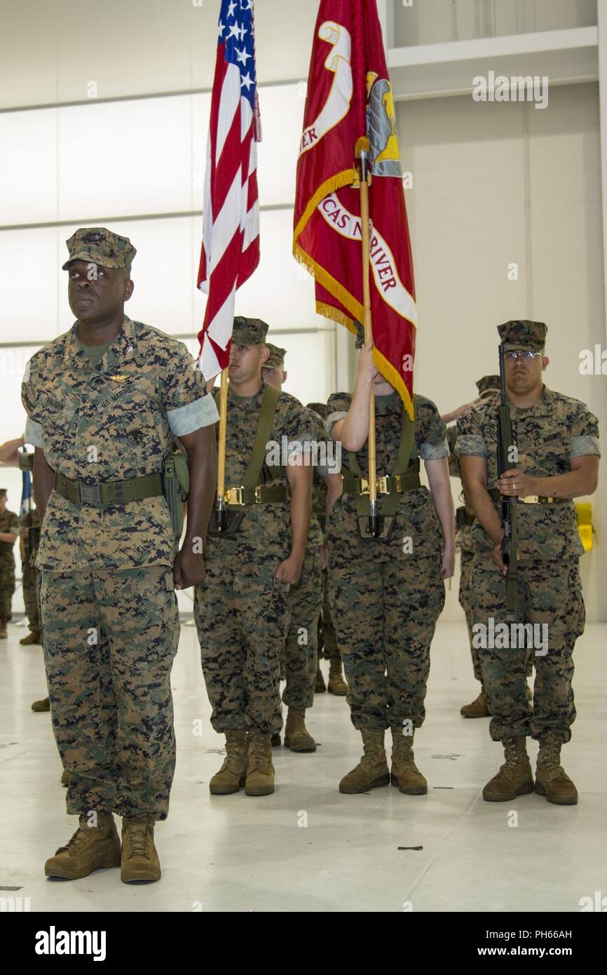 Lt. Col. Quentin Vaughn, left, former commanding officer, Headquarters ...