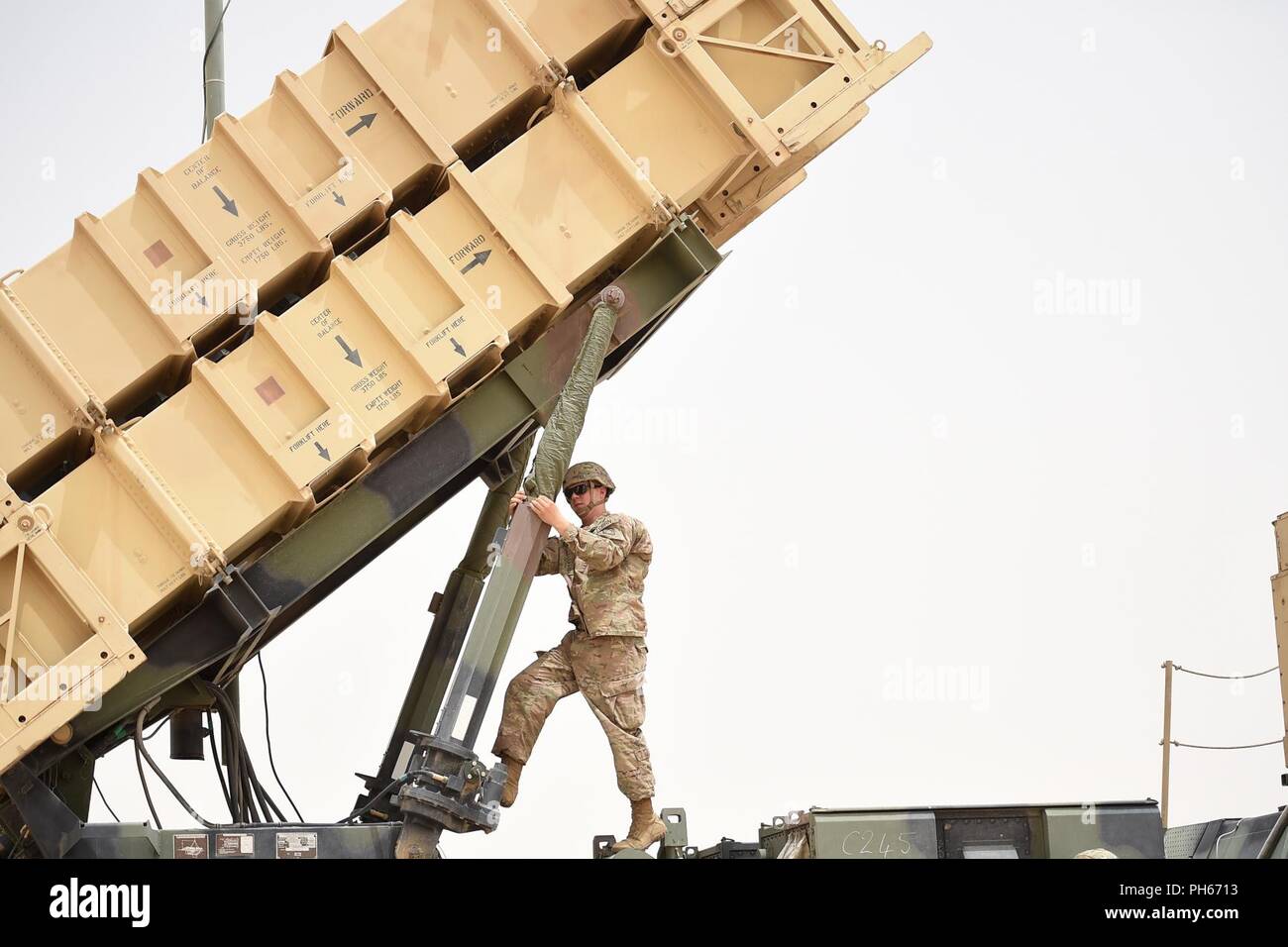 U.S. Army Spc. Ryan Brown, Charlie Battery, 1st Battalion, 62nd Air ...
