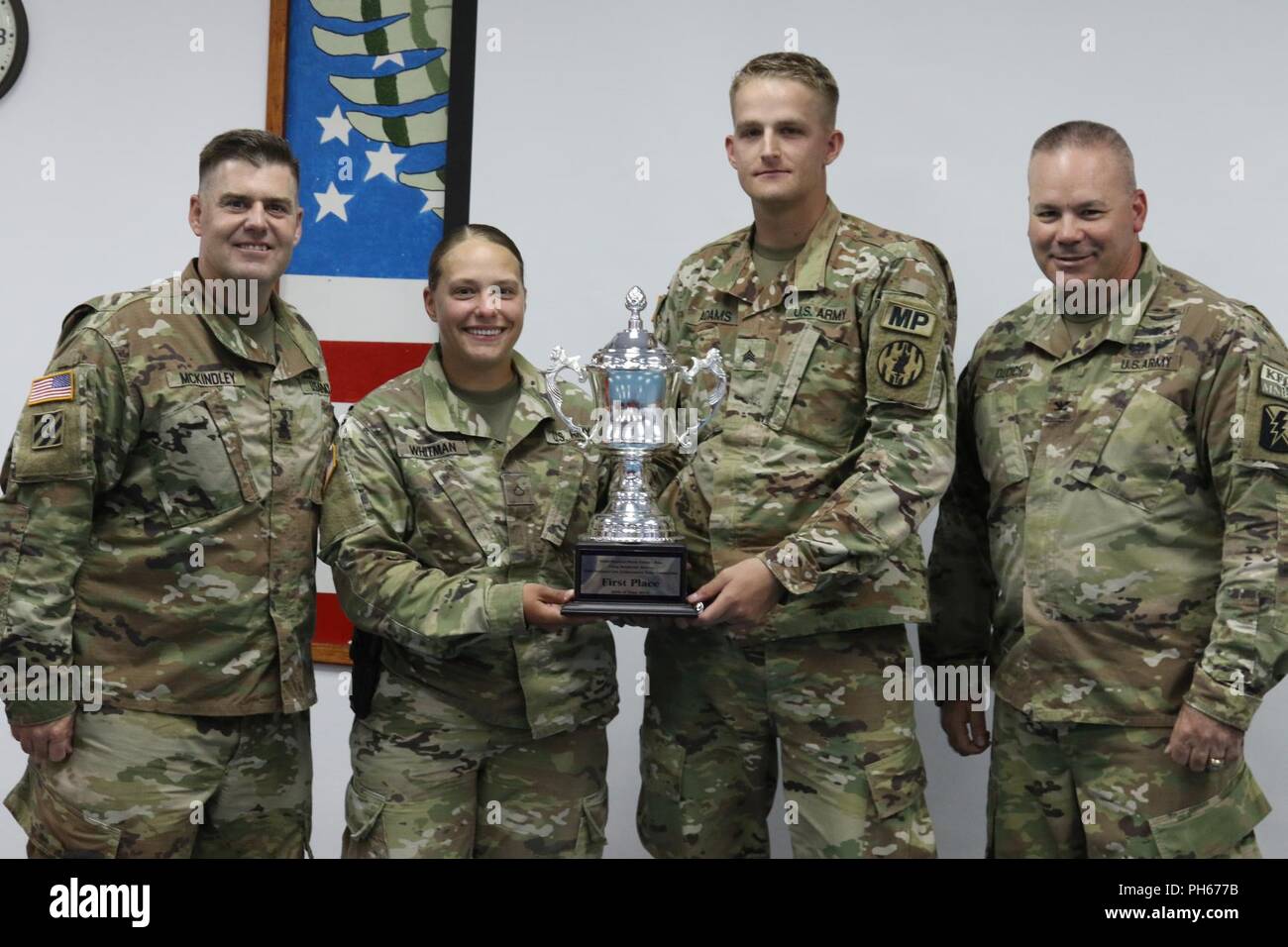 Sgt. Joseph Adams and Pfc. Vivian Whitman, with the 977th Military ...