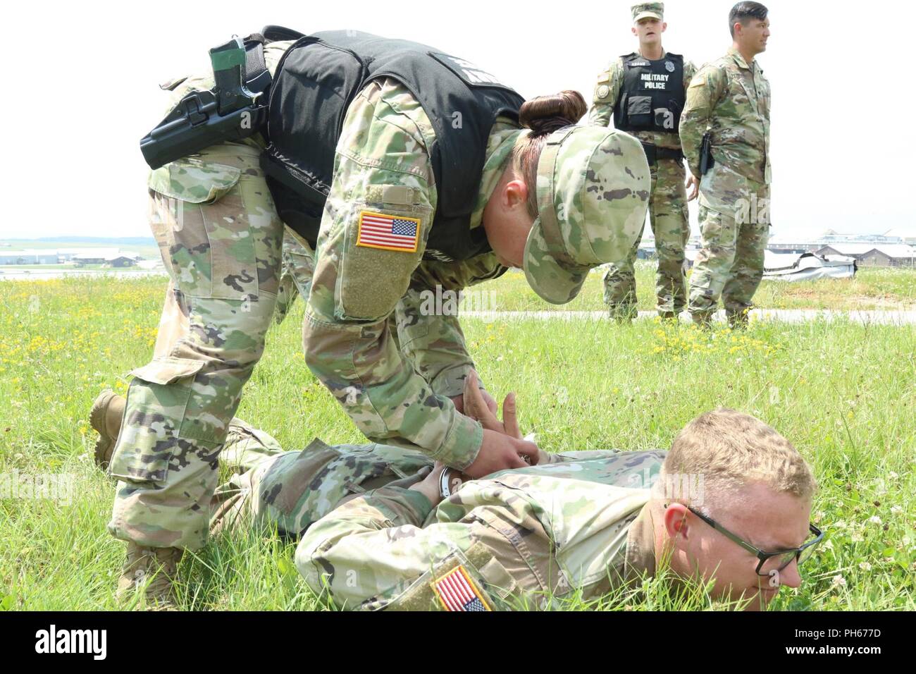 Sgt. Joseph Adams and Pfc. Vivian Whitman, with the 977th Military ...
