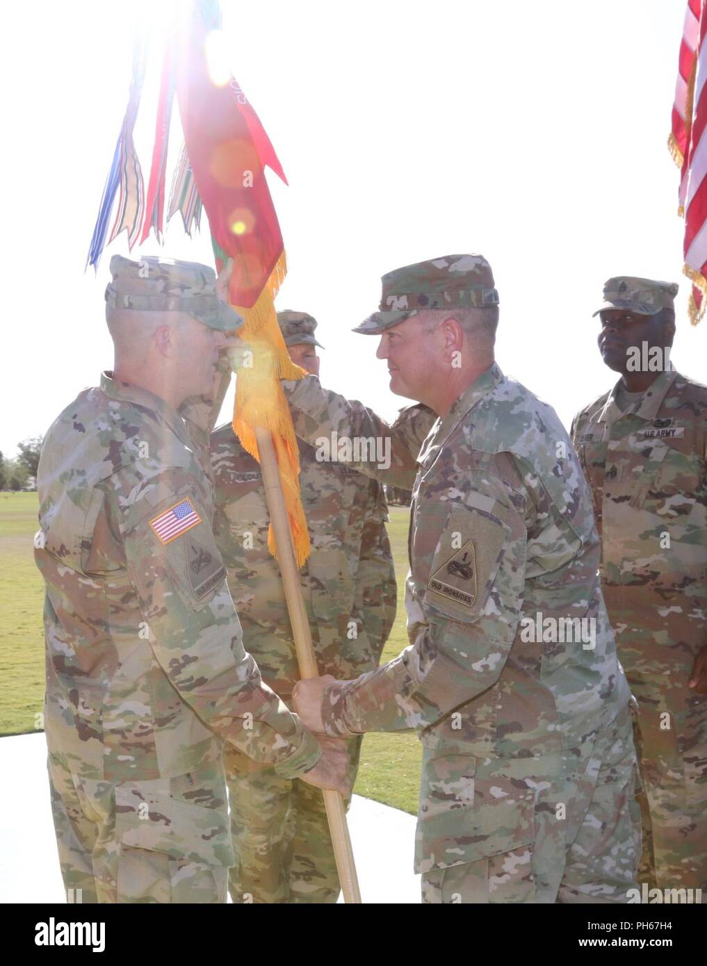 Col. Robert E. Lee Magee, outgoing commander of 3rd Armored Brigade ...
