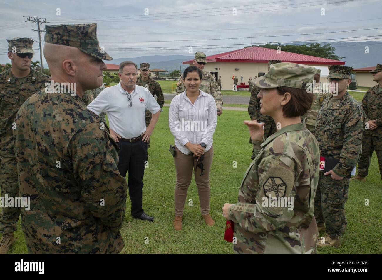 U.S. Army Col. Megan Gumpf, the garrison commander with Army Support ...