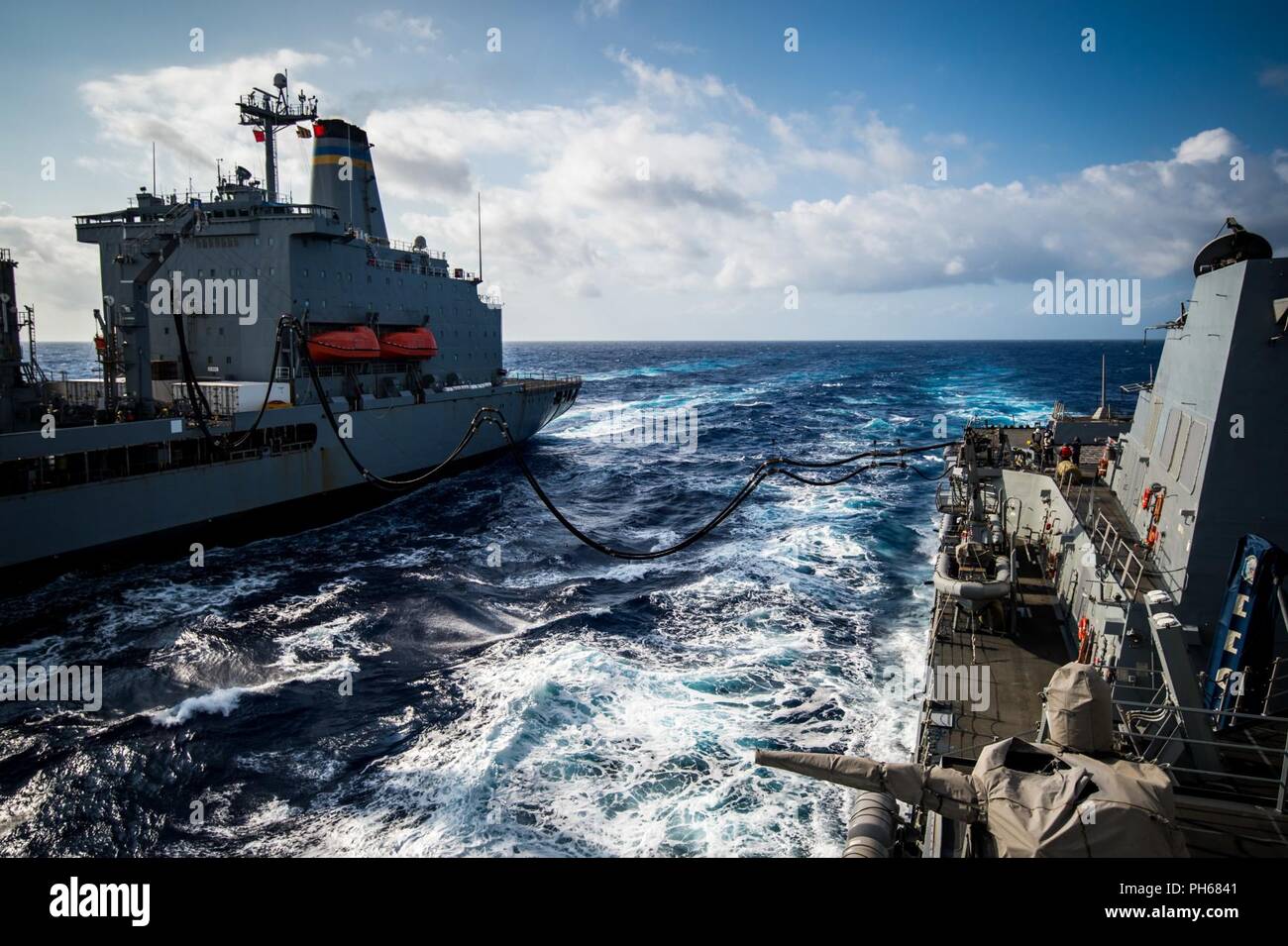 PACIFIC OCEAN (June 28, 2018) – The guided-missile destroyer USS Dewey ...