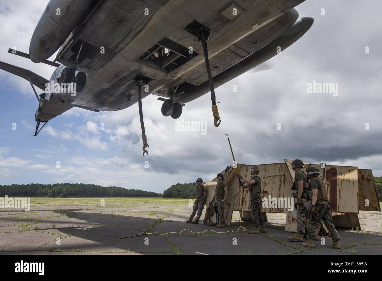 U.S. Marines with 2nd Transportation Support Battalion (TSB), Combat ...