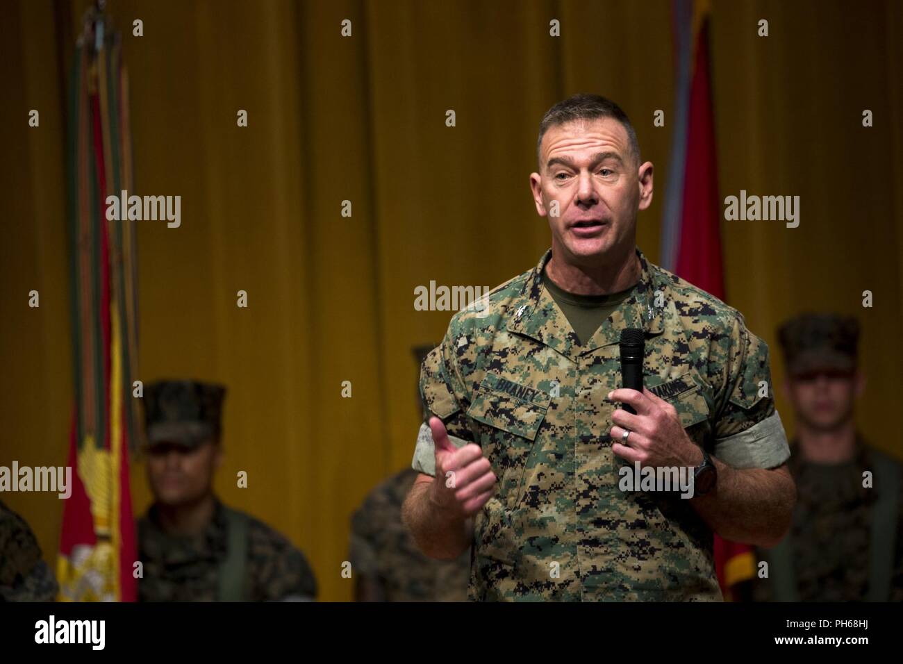 Col. Ronald C. Braney, outgoing commanding officer of 3rd Marine ...