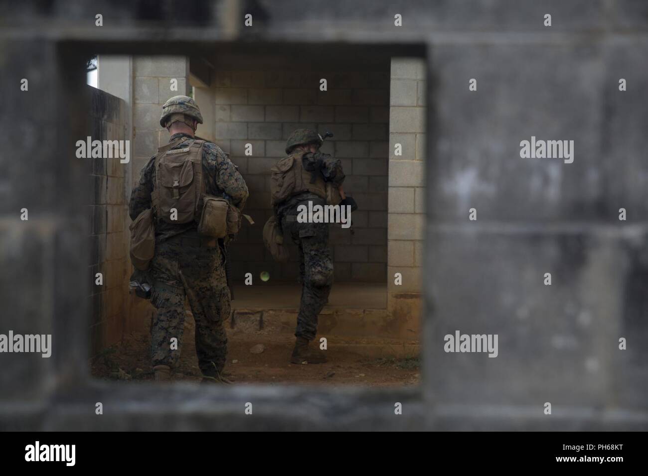 Lance Cpl. Hunter King and Lance Cpl. Tanner Springer, a riflemen with ...