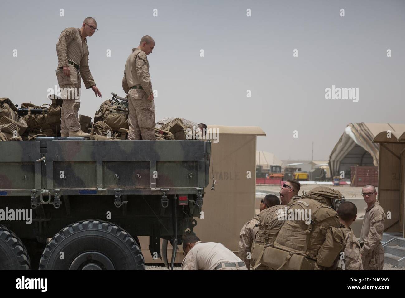UNDISCLOSED LOCATION, MIDDLE EAST – U.S. Marines with 3rd Battalion 7th Marine Regiment attached ...