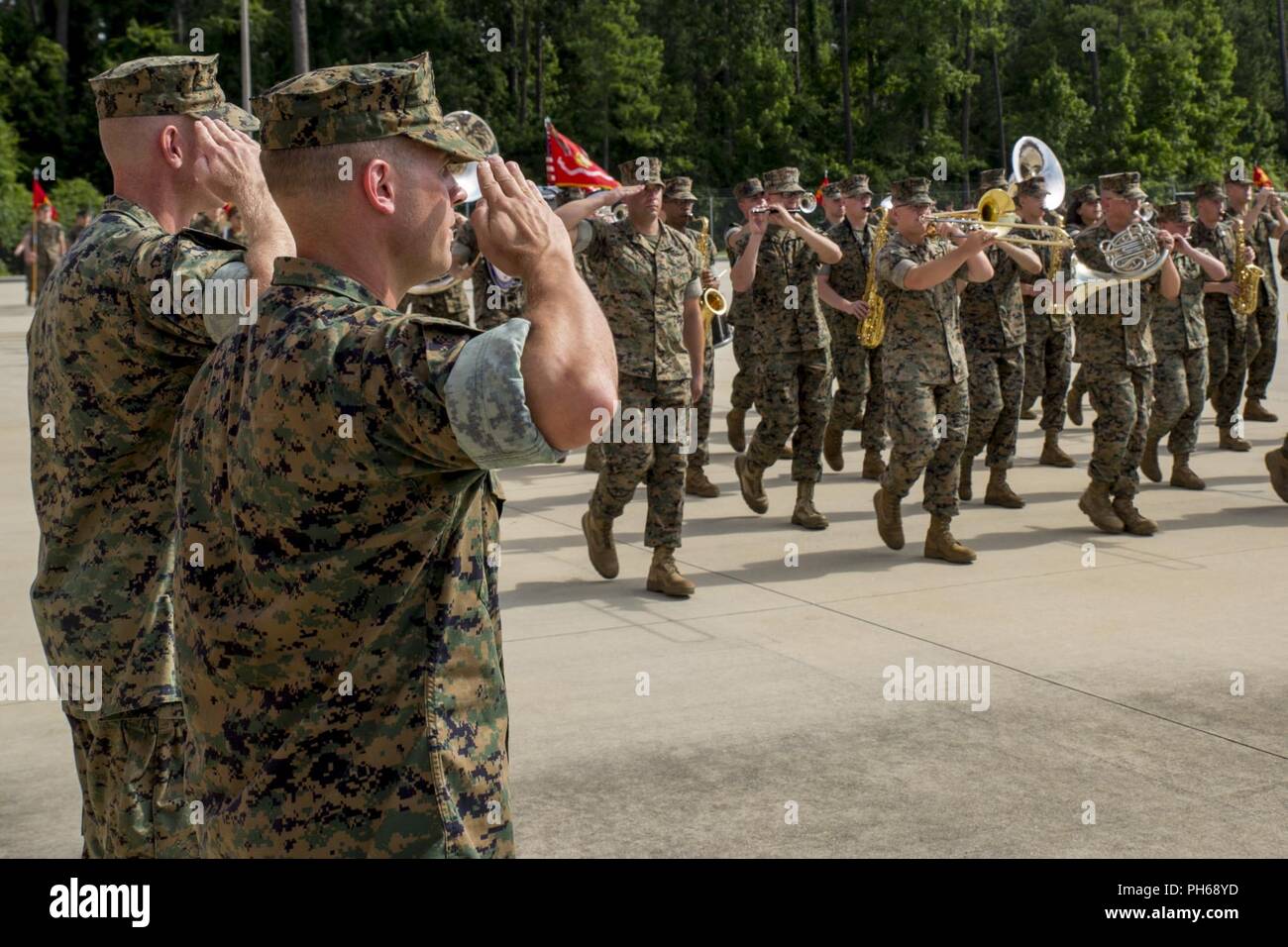 U.S. Marine Corps Lt. Col. Brian S. Albon and Lt. Col. Wyeth Towle, 2nd ...