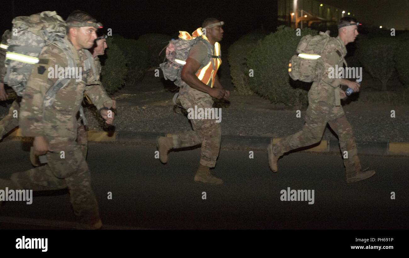 U.S. Army Soldiers begin a ruck march with a sprint at U.S. Army ...