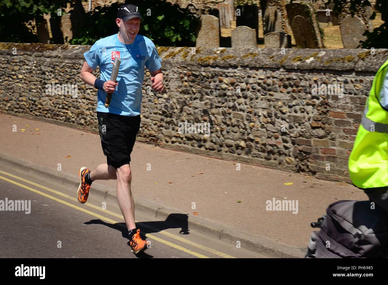 Participants of the Royal Air Force 100 Baton relay transition through ...