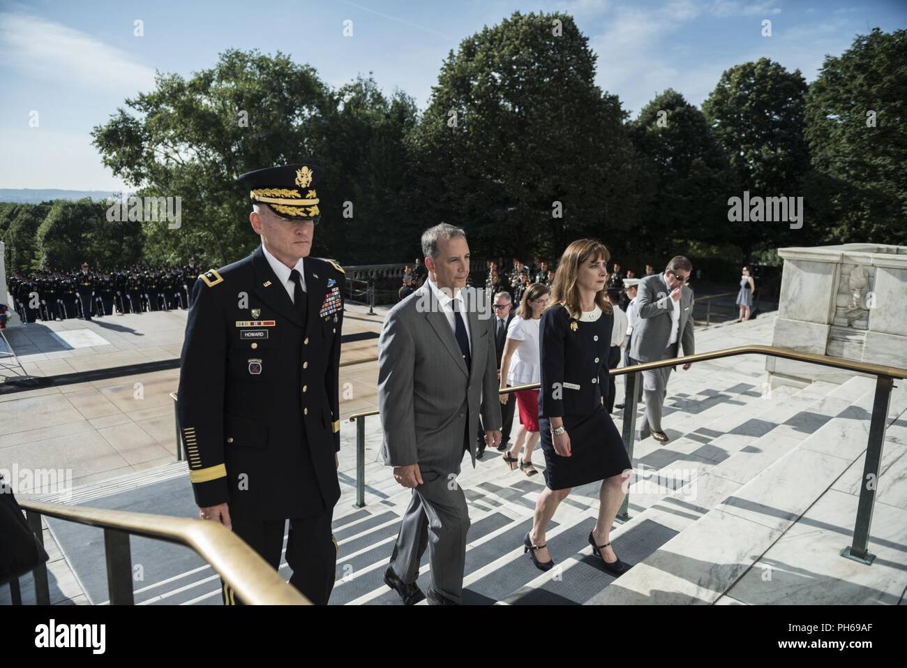 U.S. Army Maj. Gen. Michael Howard (left), commanding general, U.S ...