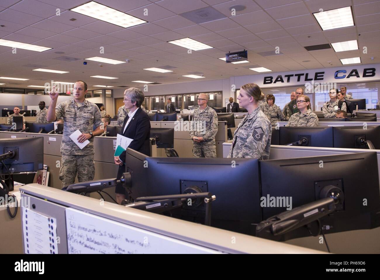 Capt. Benjamin Wiemers, 624th Operations Center plans chief, explains ...