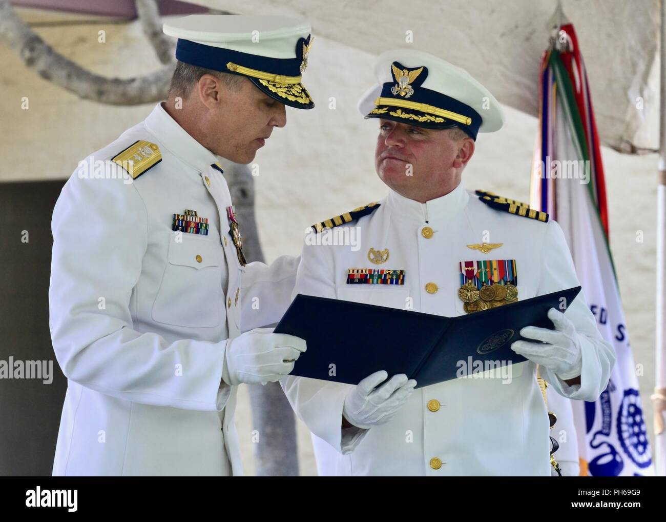 Rear Adm. James M. Heinz, director of operational logistics, presents ...