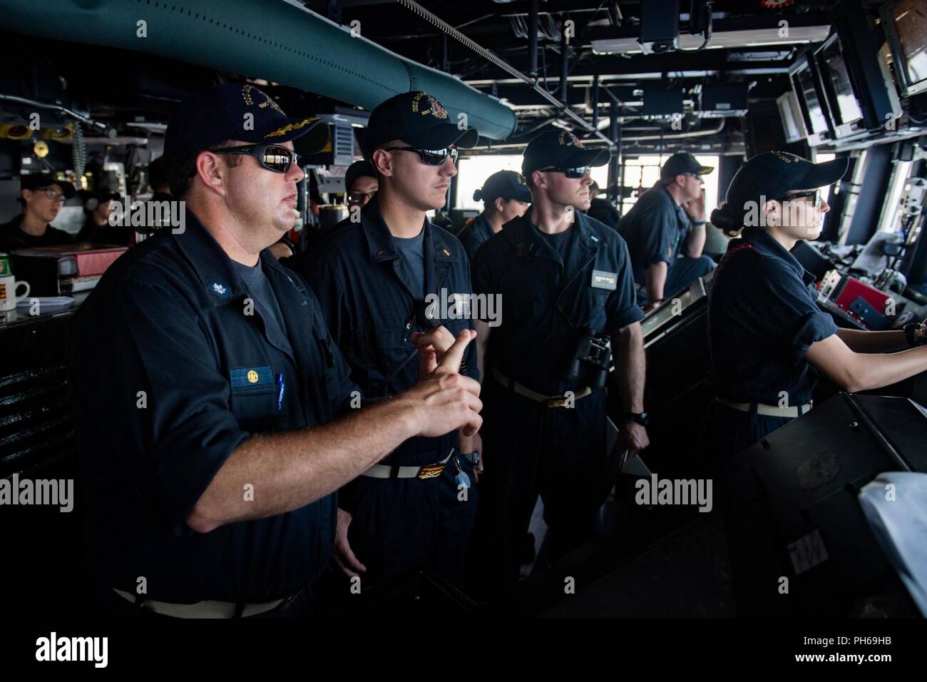 HAIFA, Israel (June 24, 2018) Cmdr. John Hamilton, left, commanding ...