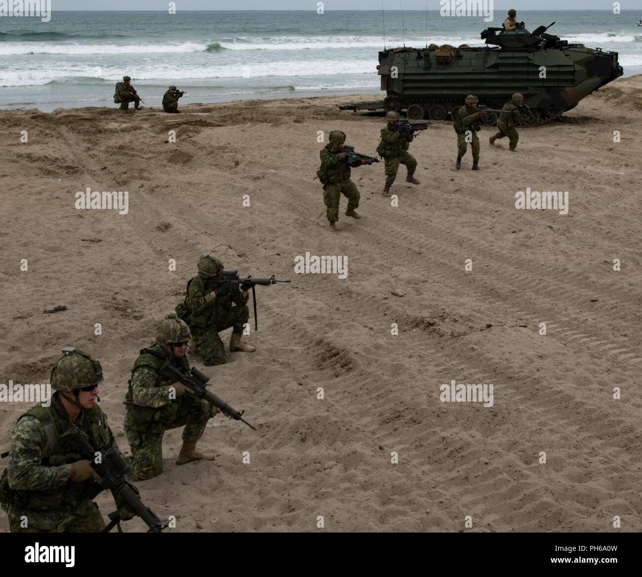 CAMP PENDLETON, Calif. (July 29, 2018) Members of the Canadian 2nd ...