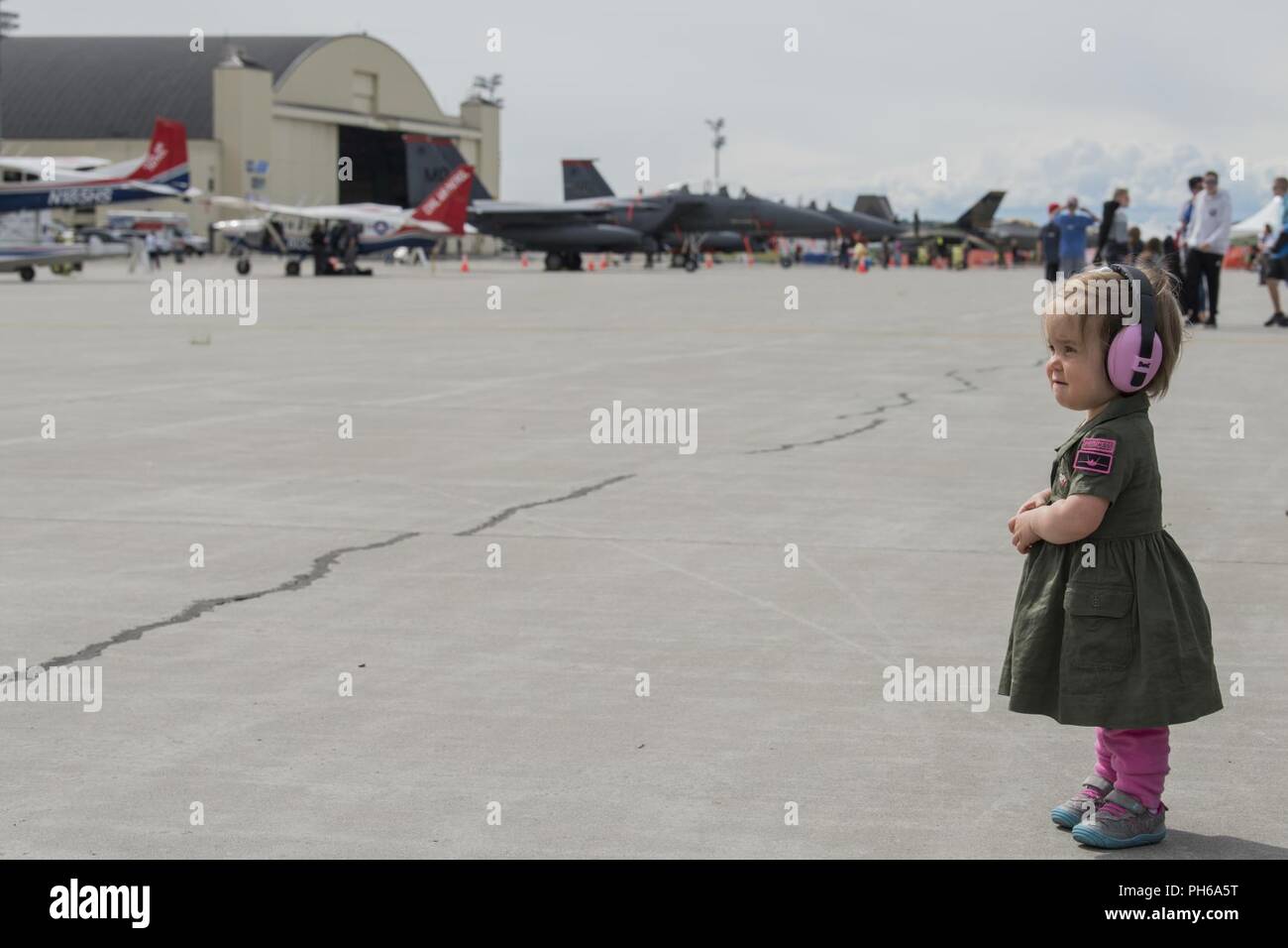 Millie, 1, daughter of U.S. Air Force Capt. Michael Sayers, a 525th ...