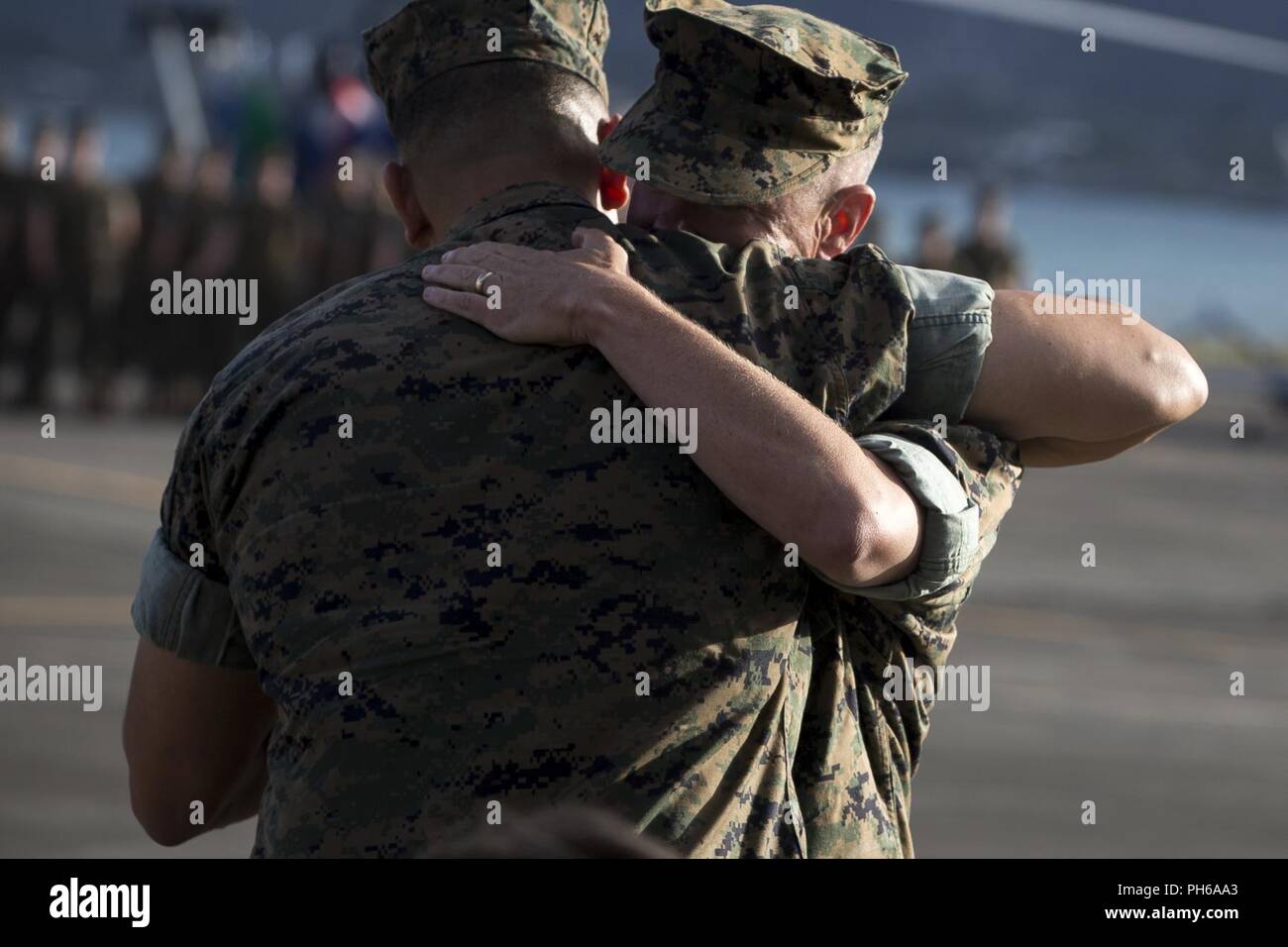 U.S. Marine Corps Col. Christopher Patton, off-going commanding officer ...
