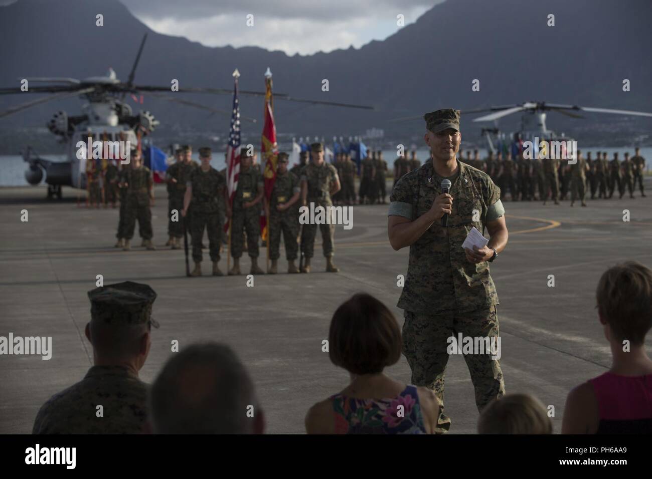 U.S. Marine Corps Col. Stephen Lightfoot, on-coming commanding officer ...