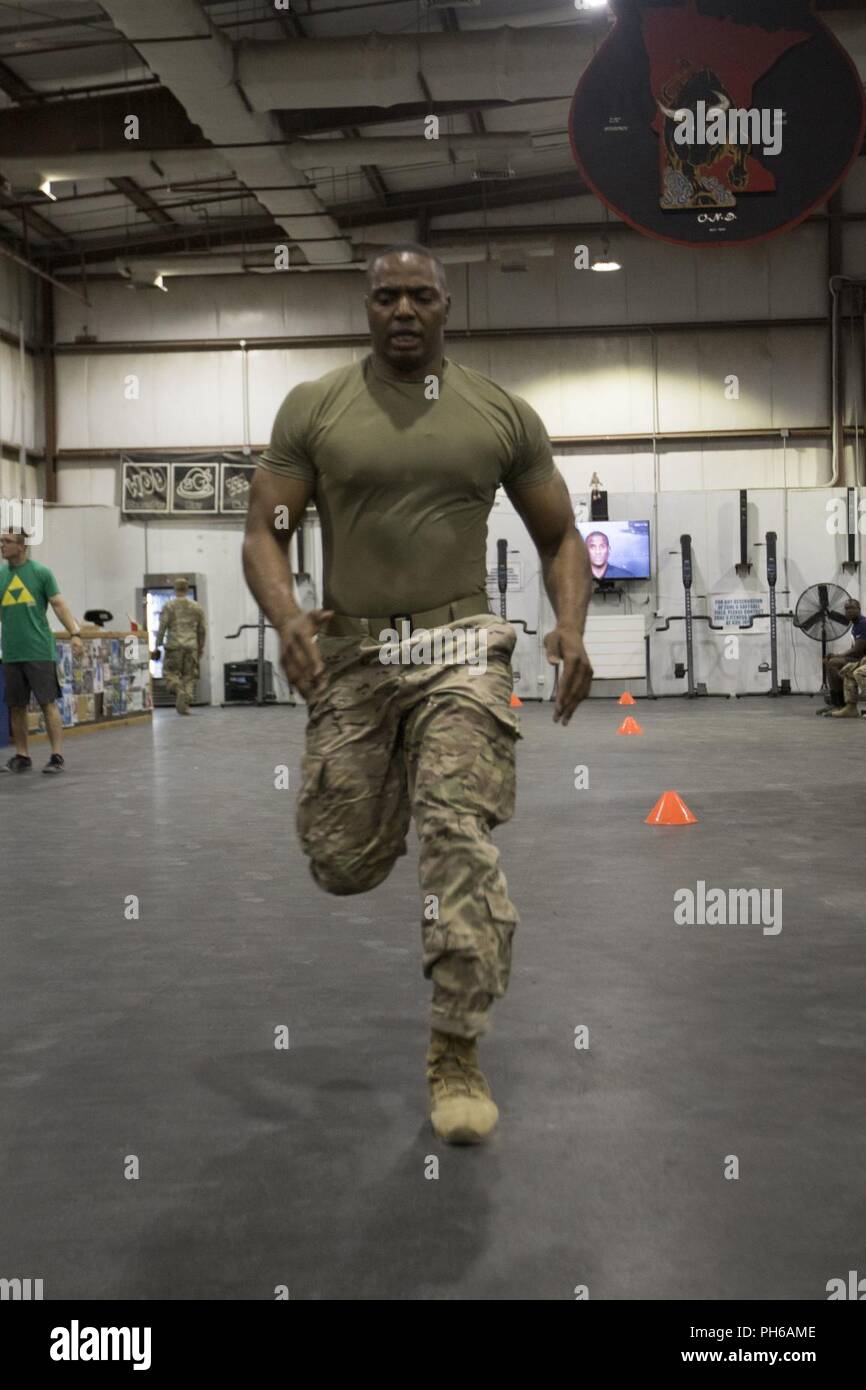 U.S. Army Sgt. Nigel Charles, a military policeman, attached to ...