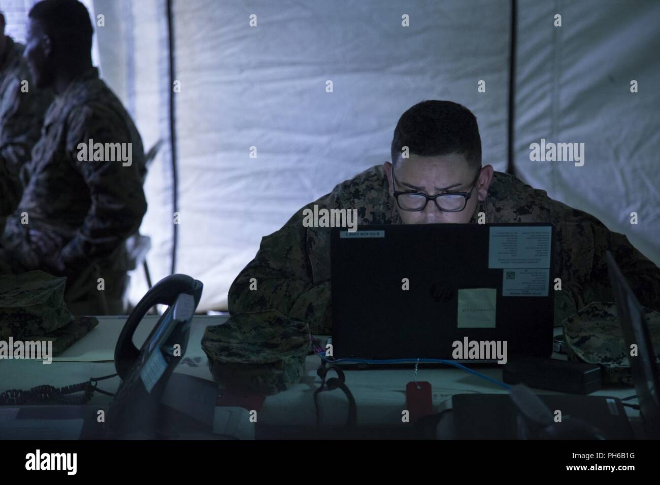 7th communications battalion quick response training hi-res stock ...