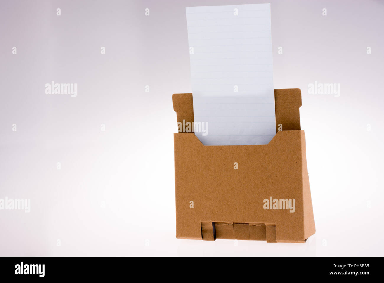 Leaflet Box Holder With Blank Leaflets on white background Stock Photo ...