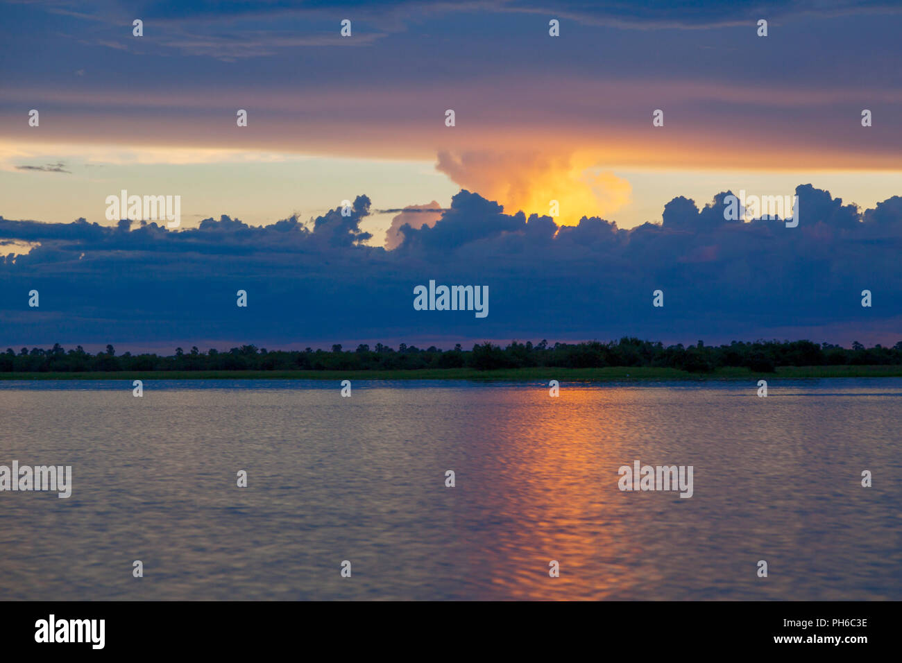 Lake sunset landscape, Tanzania, East Africa Stock Photo - Alamy