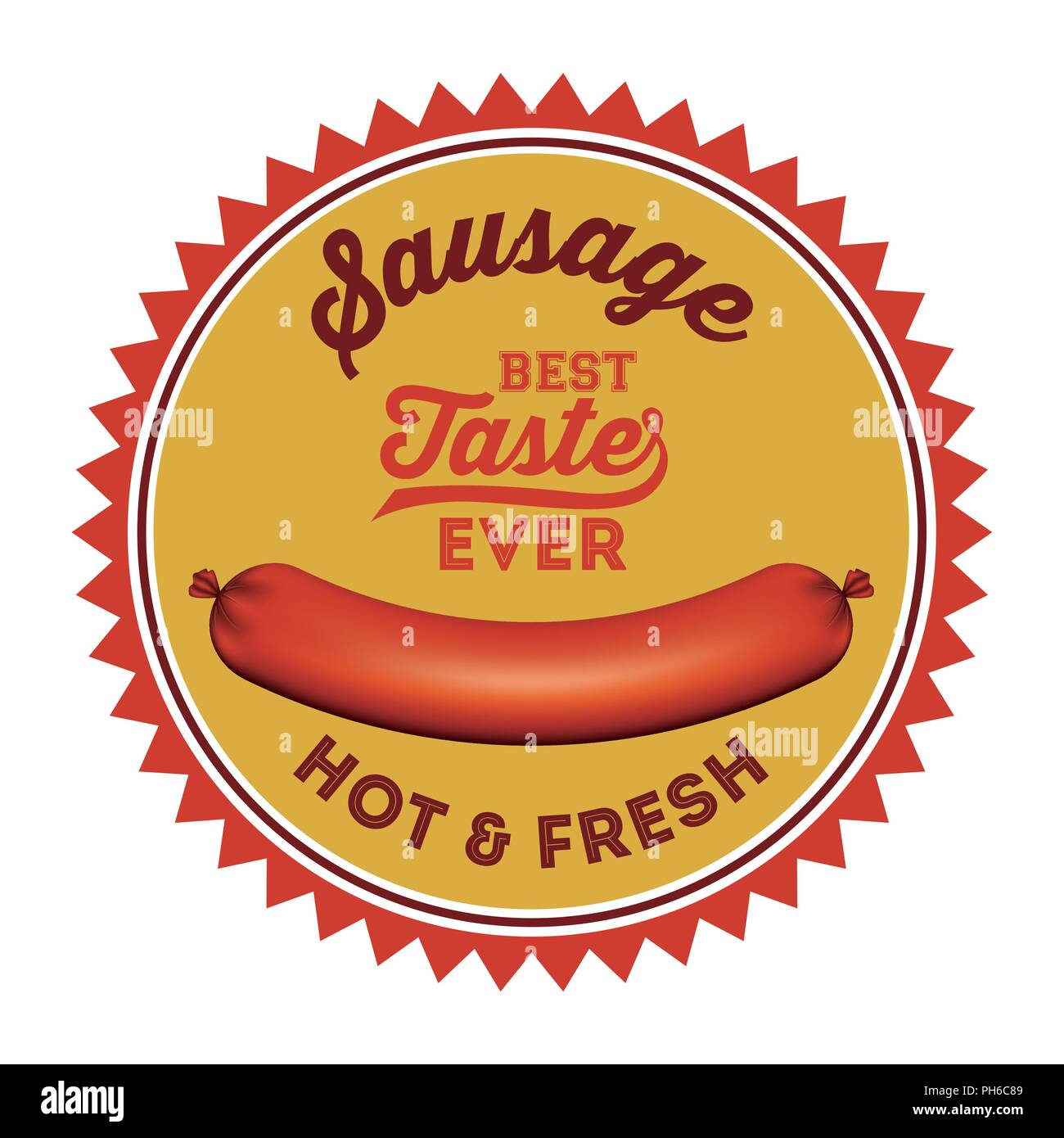 delicious sausage design Stock Vector Image & Art - Alamy