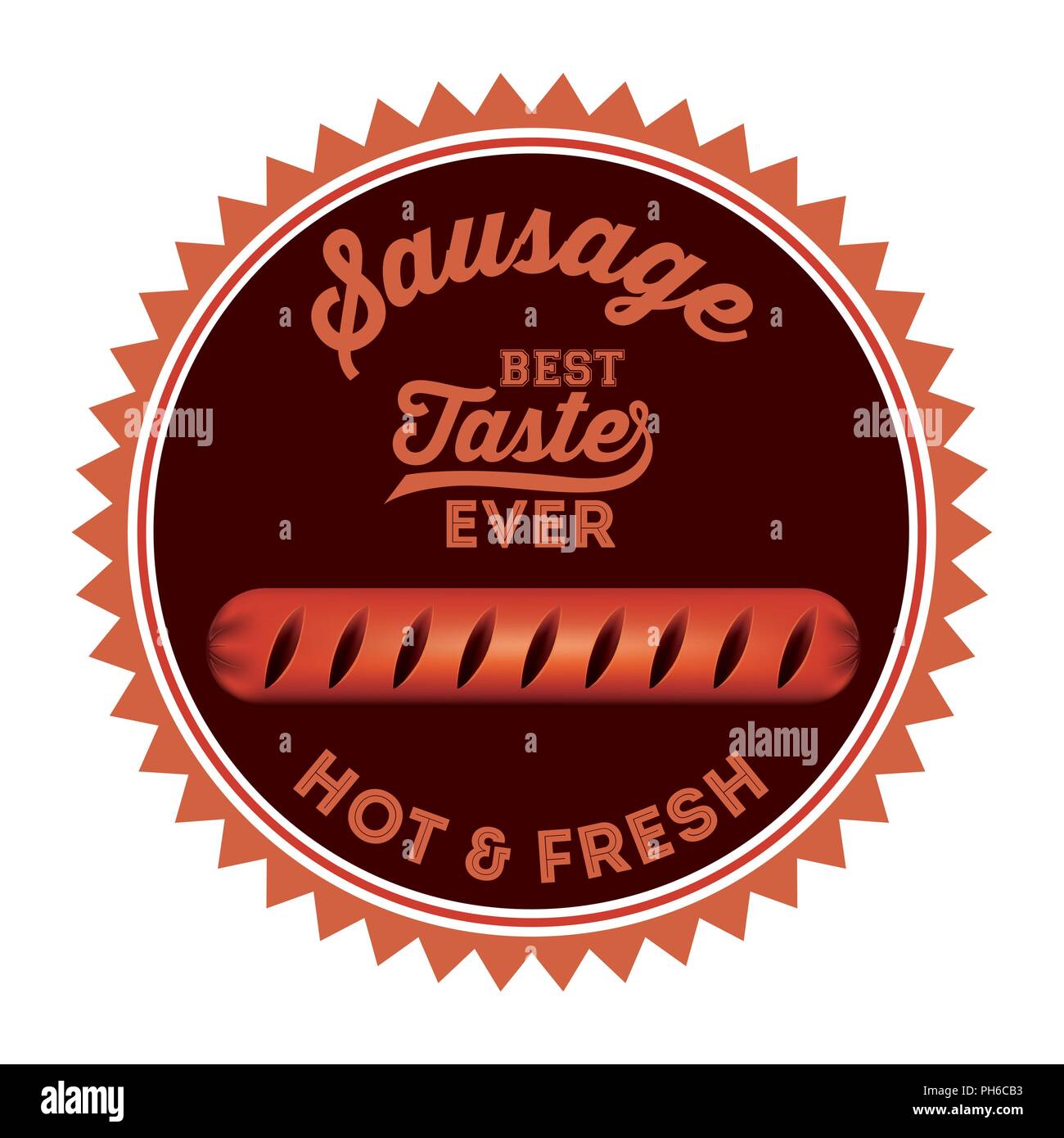 delicious sausage design Stock Vector Image & Art - Alamy