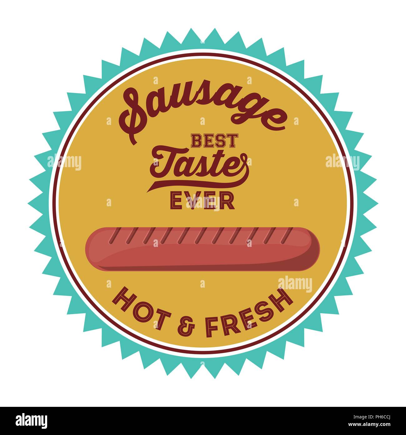 delicious sausage design Stock Vector Image & Art - Alamy