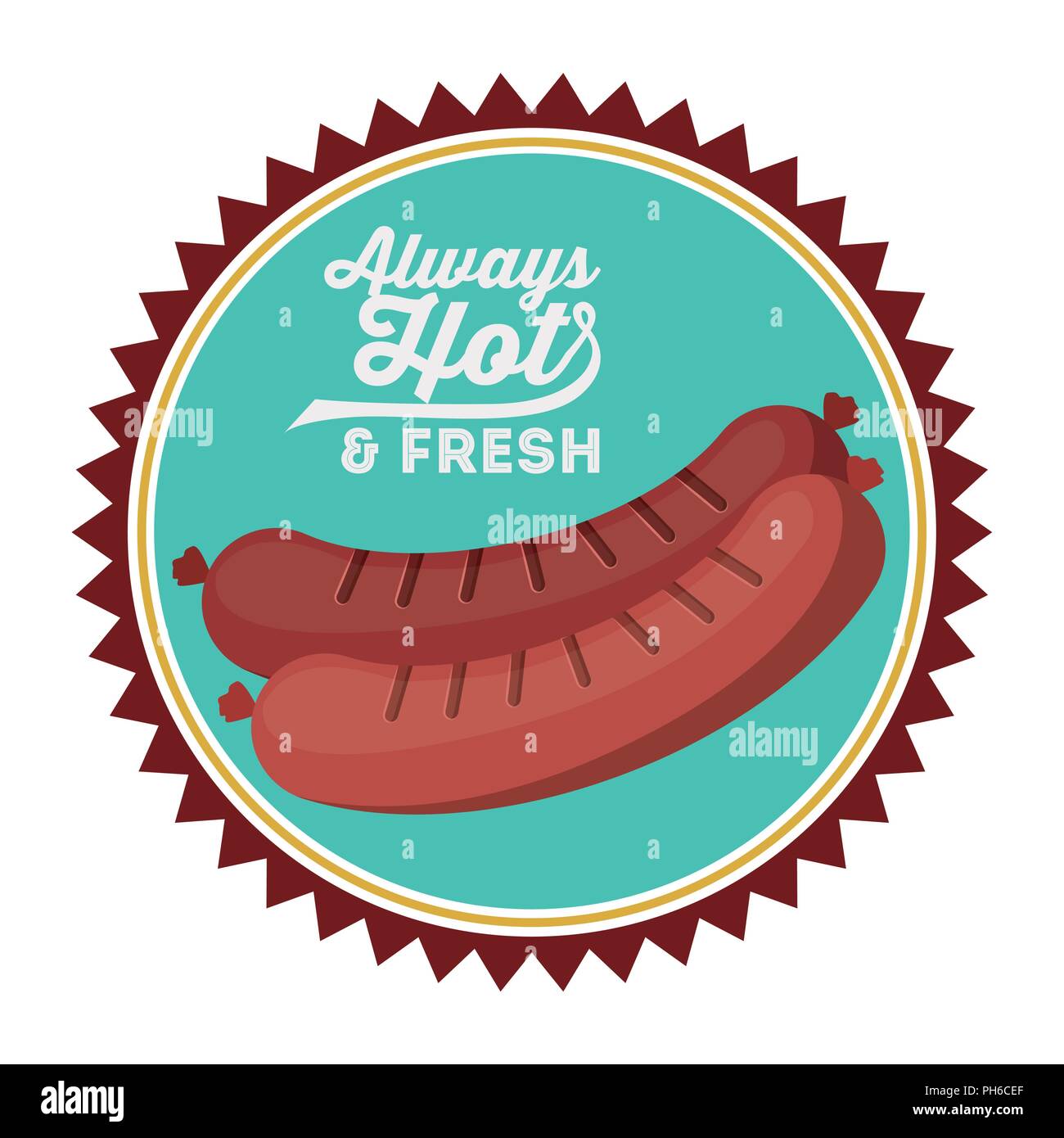 delicious sausage design Stock Vector Image & Art - Alamy