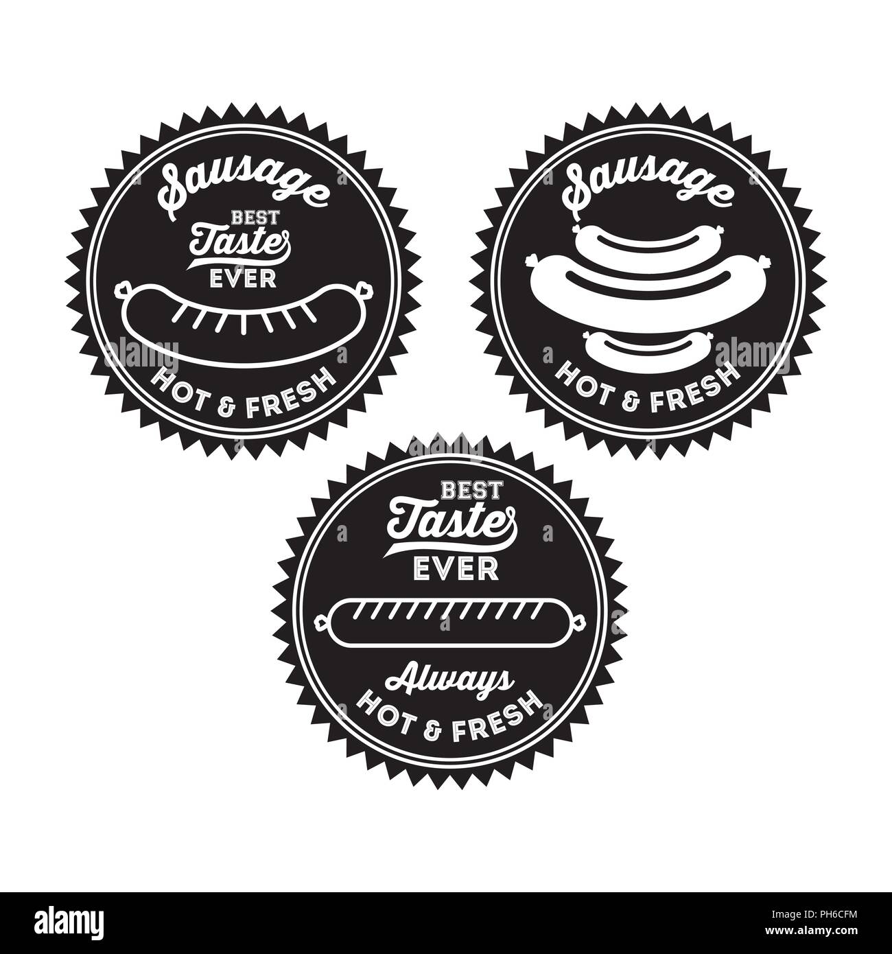 delicious sausage design Stock Vector Image & Art - Alamy